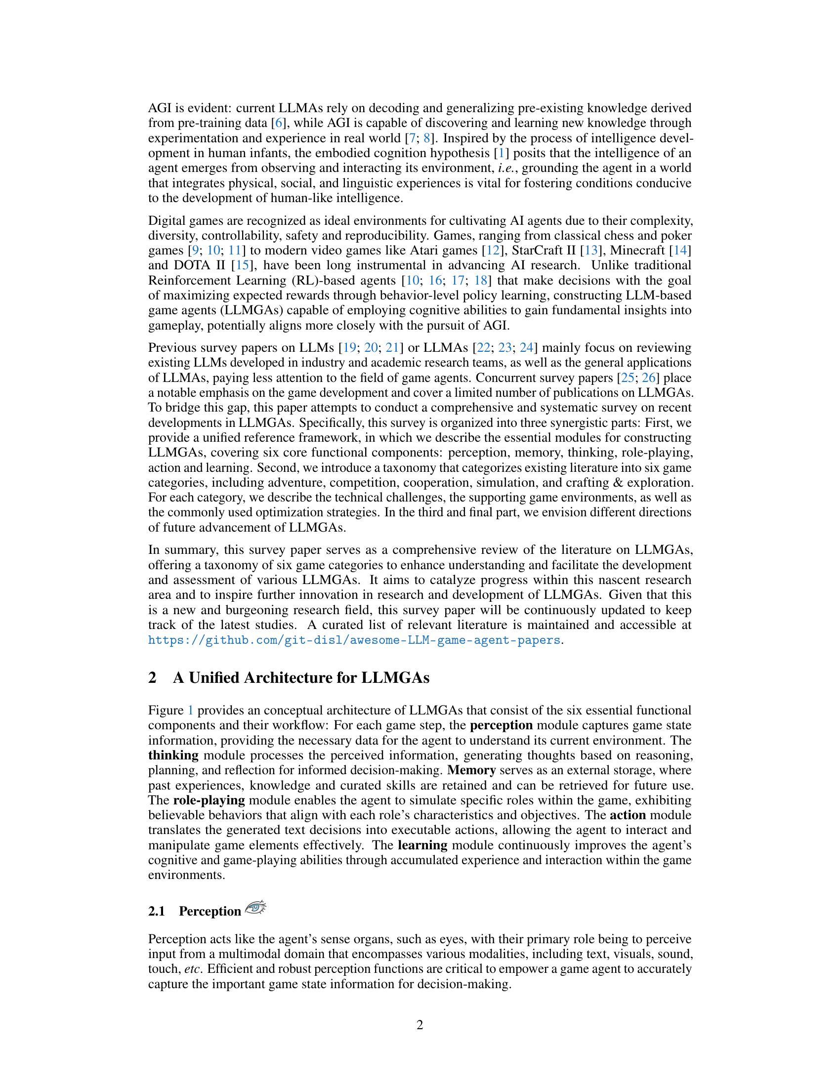 A Survey on Large Language Model-Based Game Agents - 智源社区论文