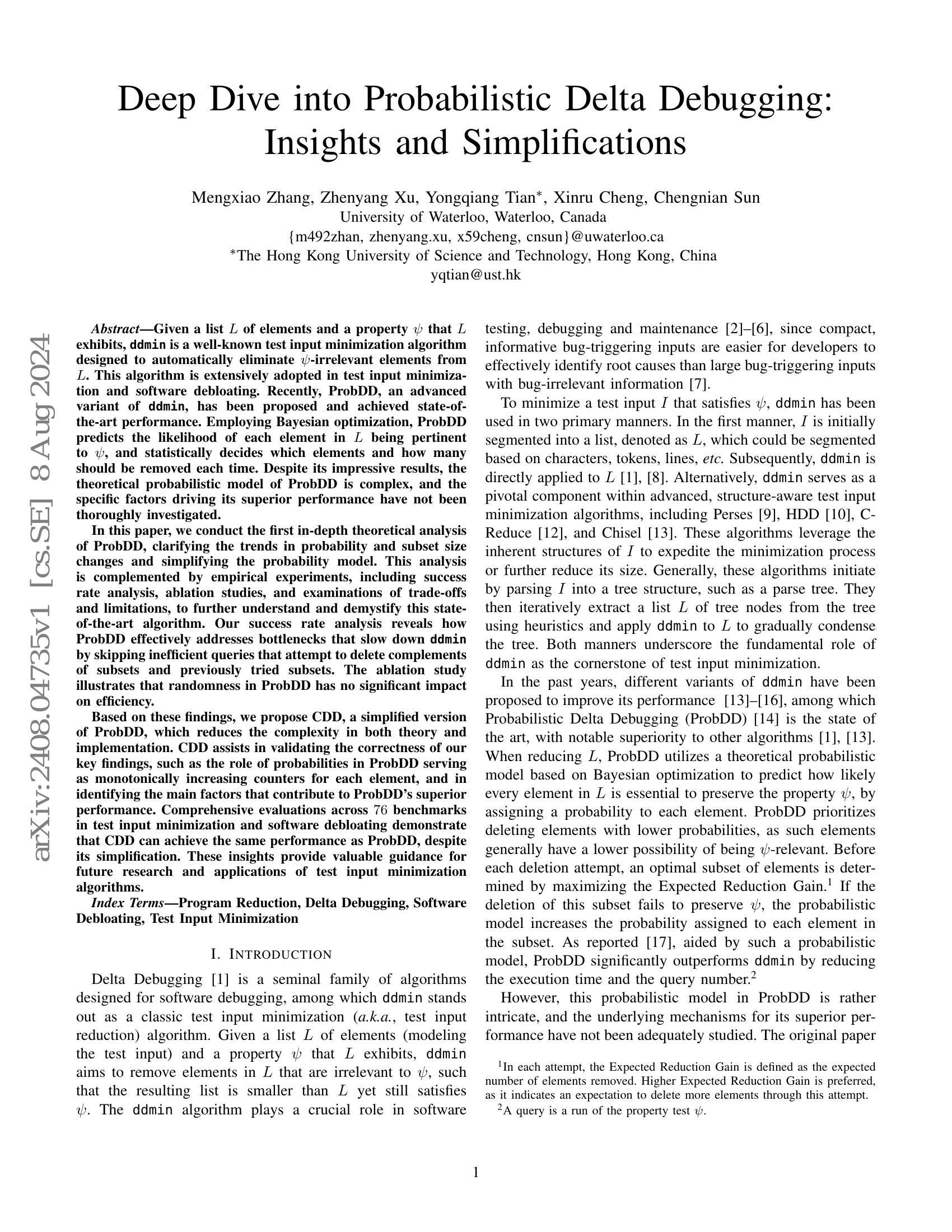 Deep Dive into Probabilistic Delta Debugging: Insights and ...