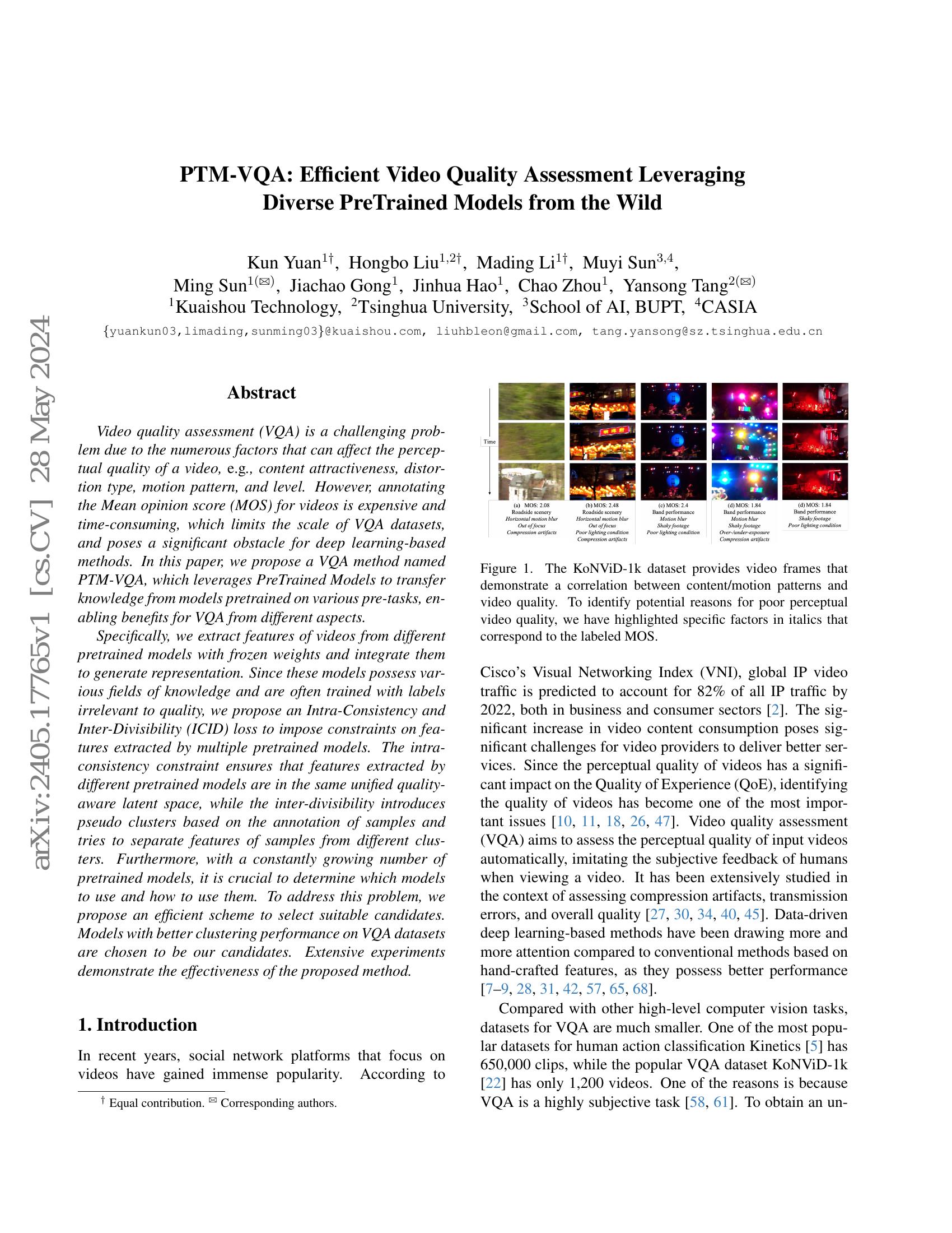 PTM-VQA: Efficient Video Quality Assessment Leveraging Diverse PreTrained Models from the Wild ...