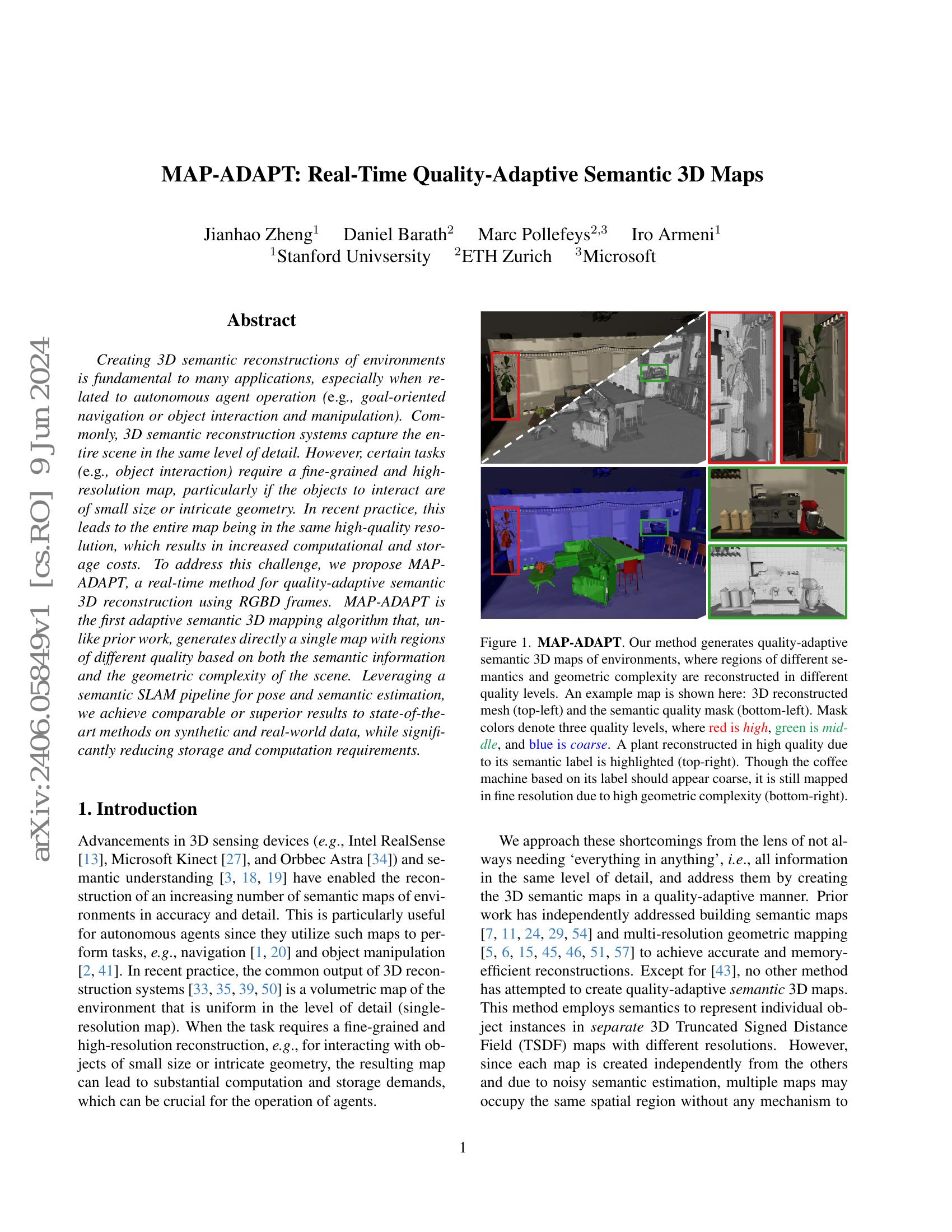 MAP-ADAPT: Real-Time Quality-Adaptive Semantic 3D Maps - 智源社区论文