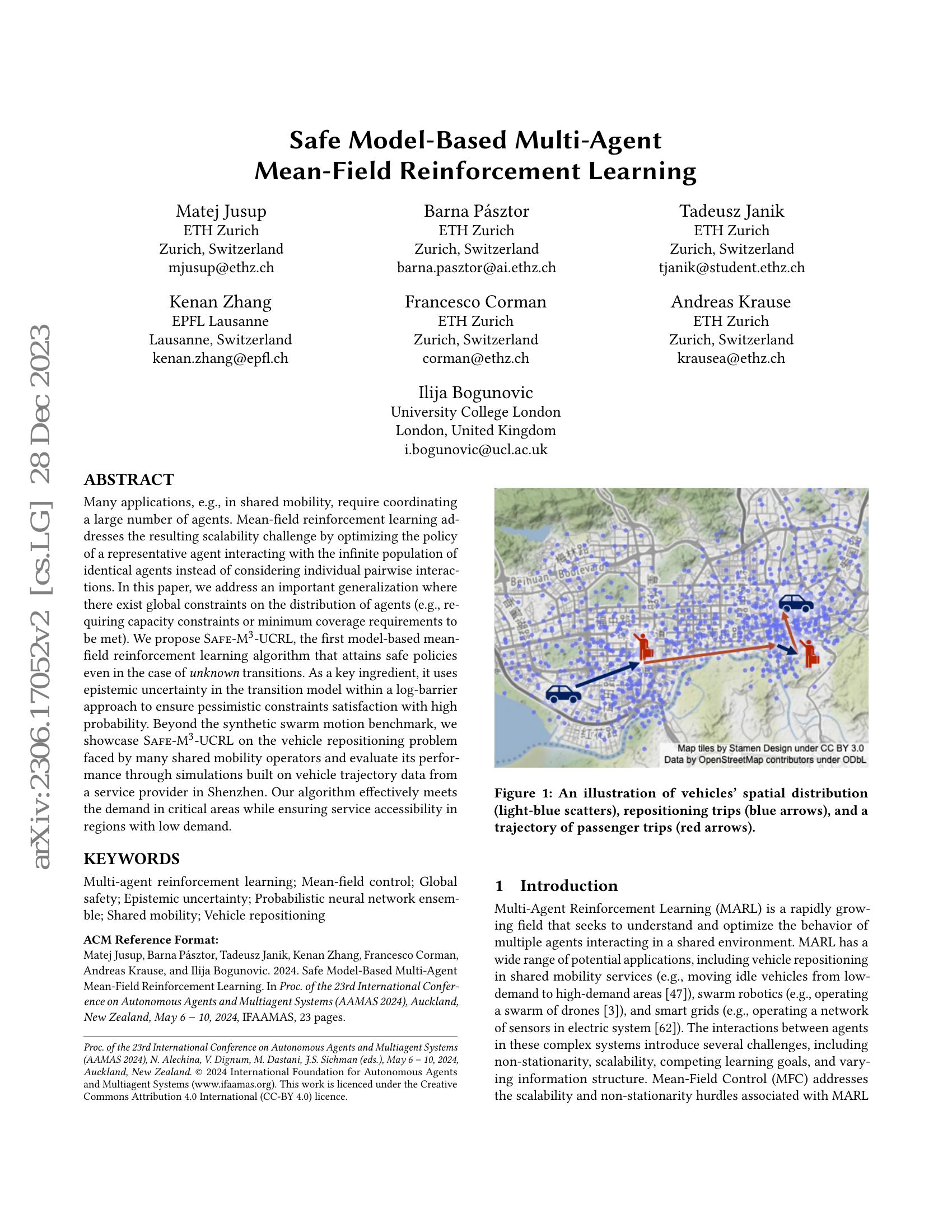 Safe Model-Based Multi-Agent Mean-Field Reinforcement Learning - 智源社区论文