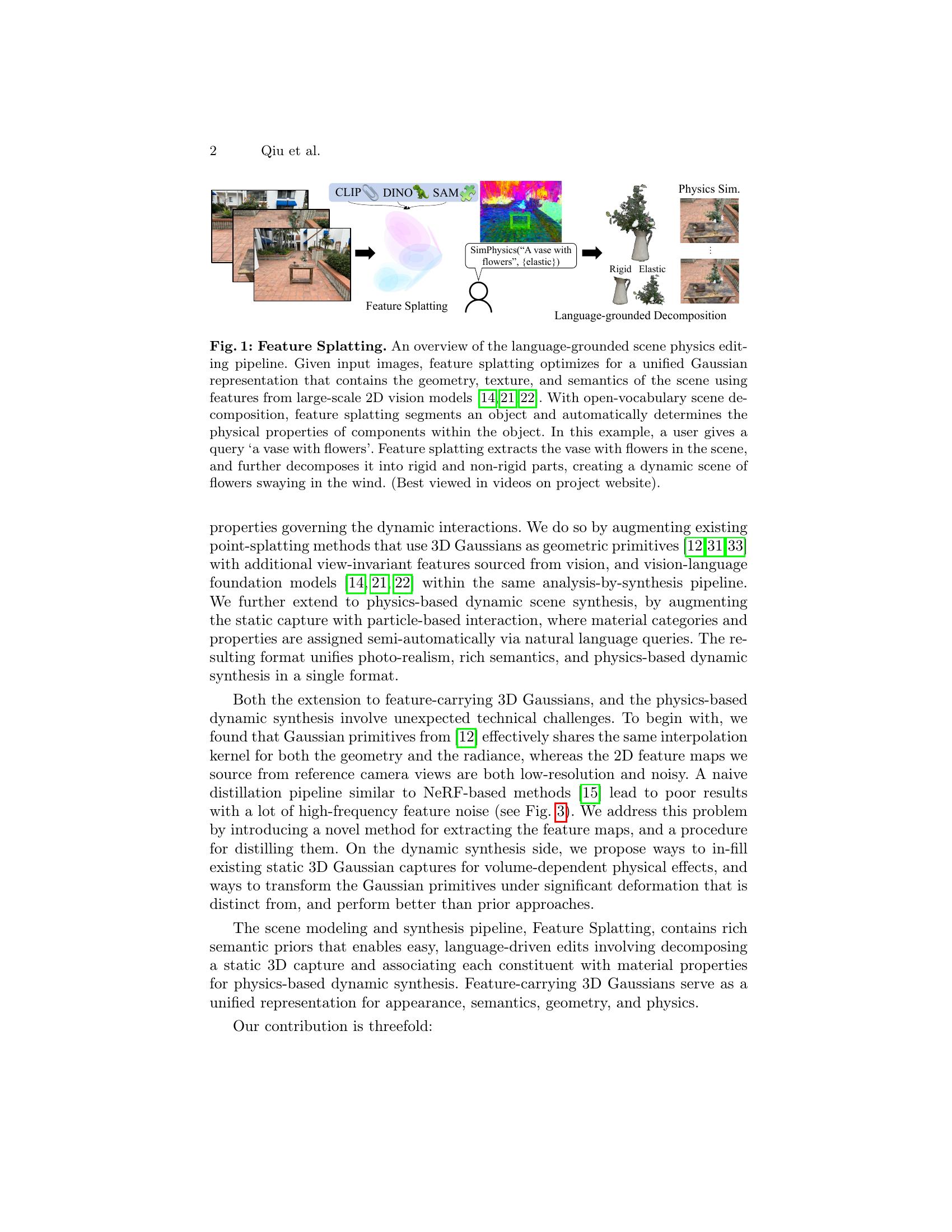 Feature Splatting: Language-Driven Physics-Based Scene Synthesis and Editing - 智源社区论文