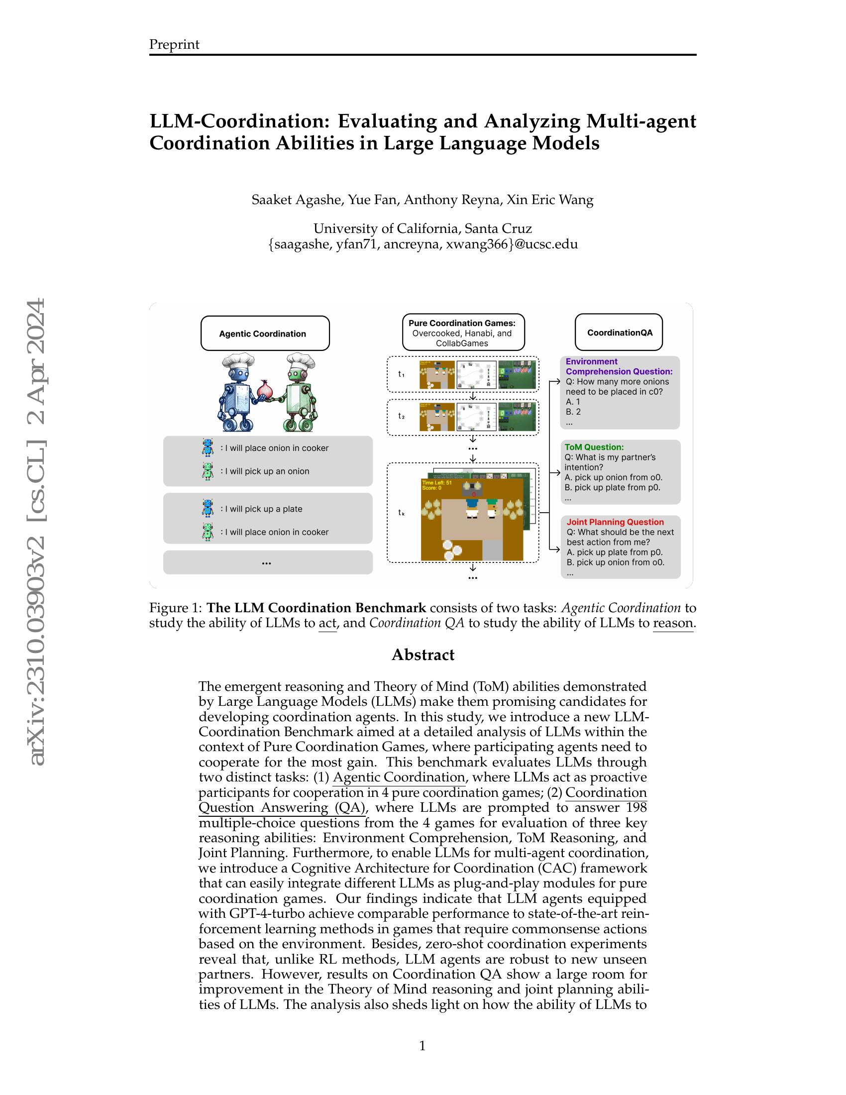LLM-Coordination: Evaluating and Analyzing Multi-agent Coordination Abilities in Large Language ...