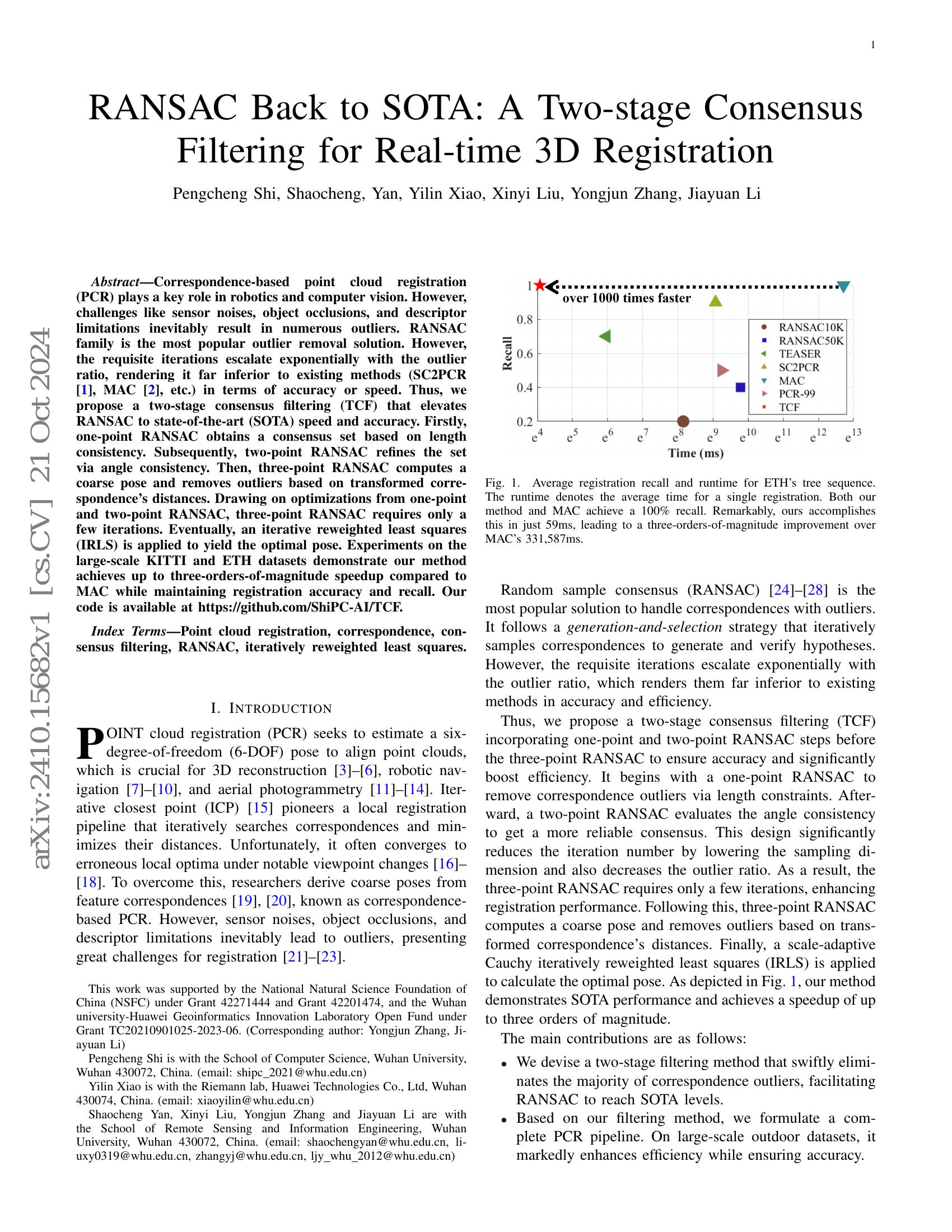 RANSAC Back to SOTA: A Two-stage Consensus Filtering for Real-time 3D ...