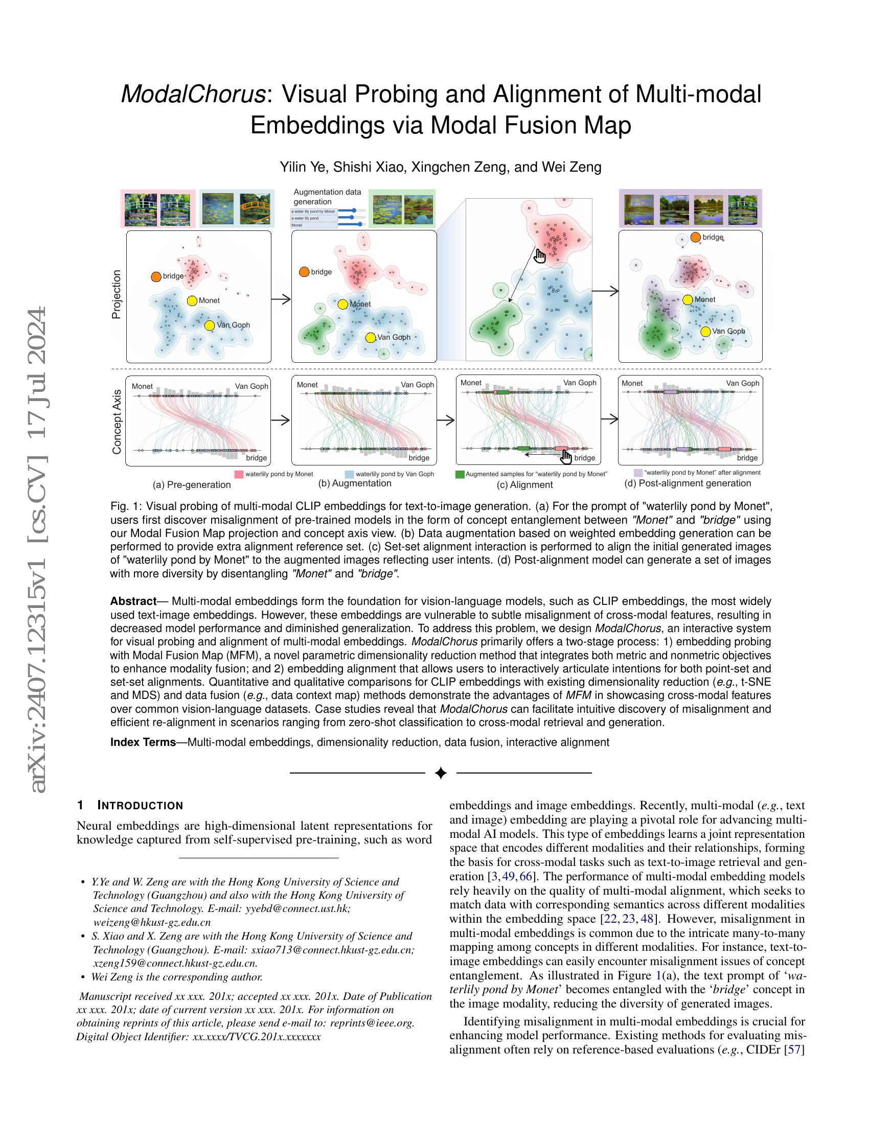 ModalChorus: Visual Probing and Alignment of Multi-modal Embeddings via Modal Fusion Map - 智源社区论文