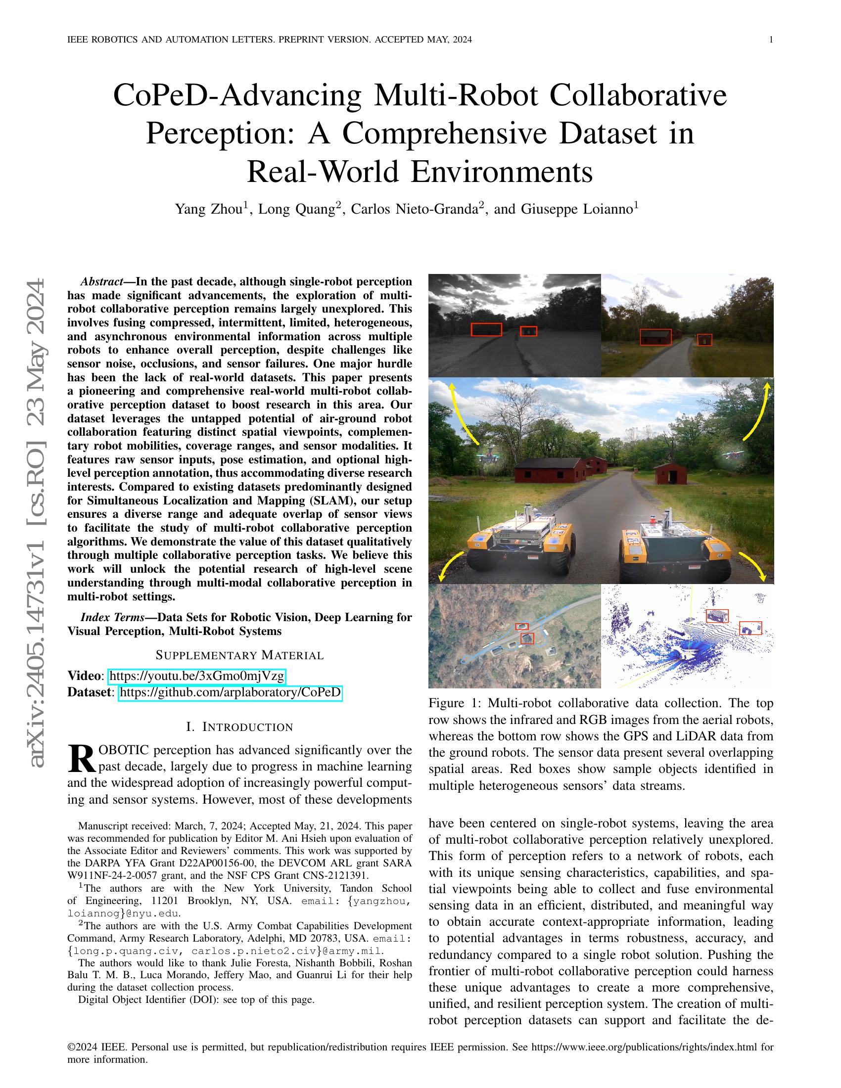 CoPeD-Advancing Multi-Robot Collaborative Perception: A Comprehensive Dataset in Real-World ...
