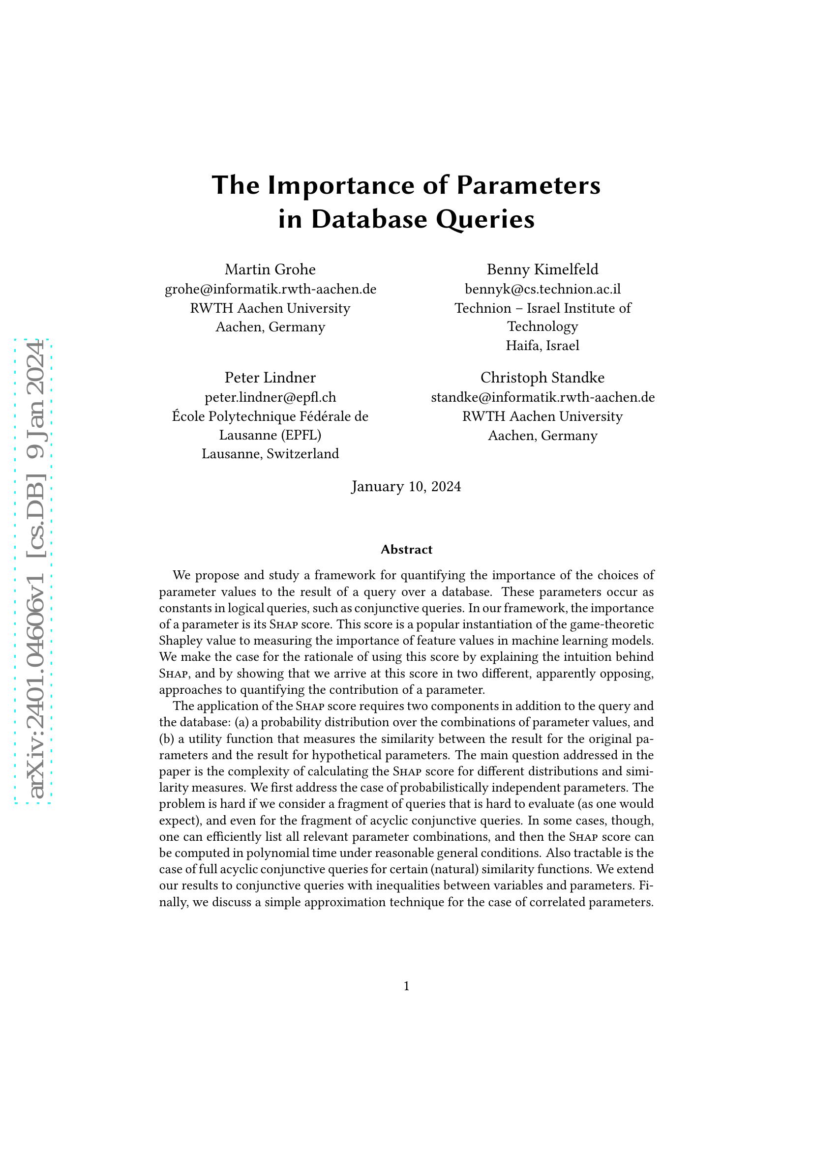 The Importance of Parameters in Database Queries - 智源社区论文