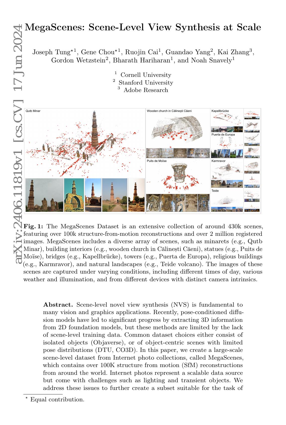 MegaScenes: Scene-Level View Synthesis at Scale - 智源社区论文