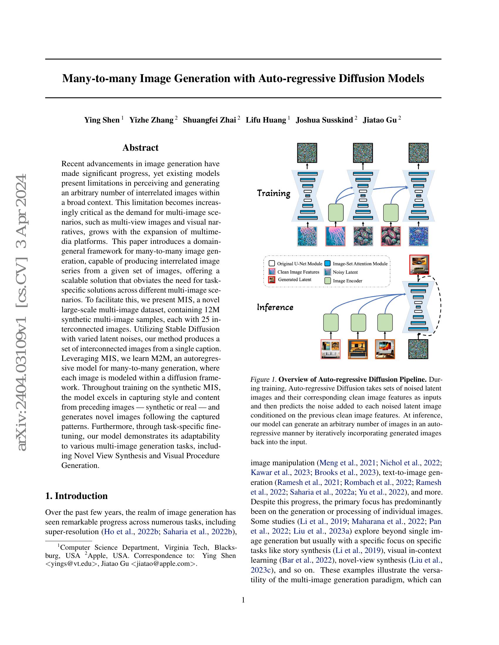 Many-to-many Image Generation with Auto-regressive Diffusion Models - 智 ...