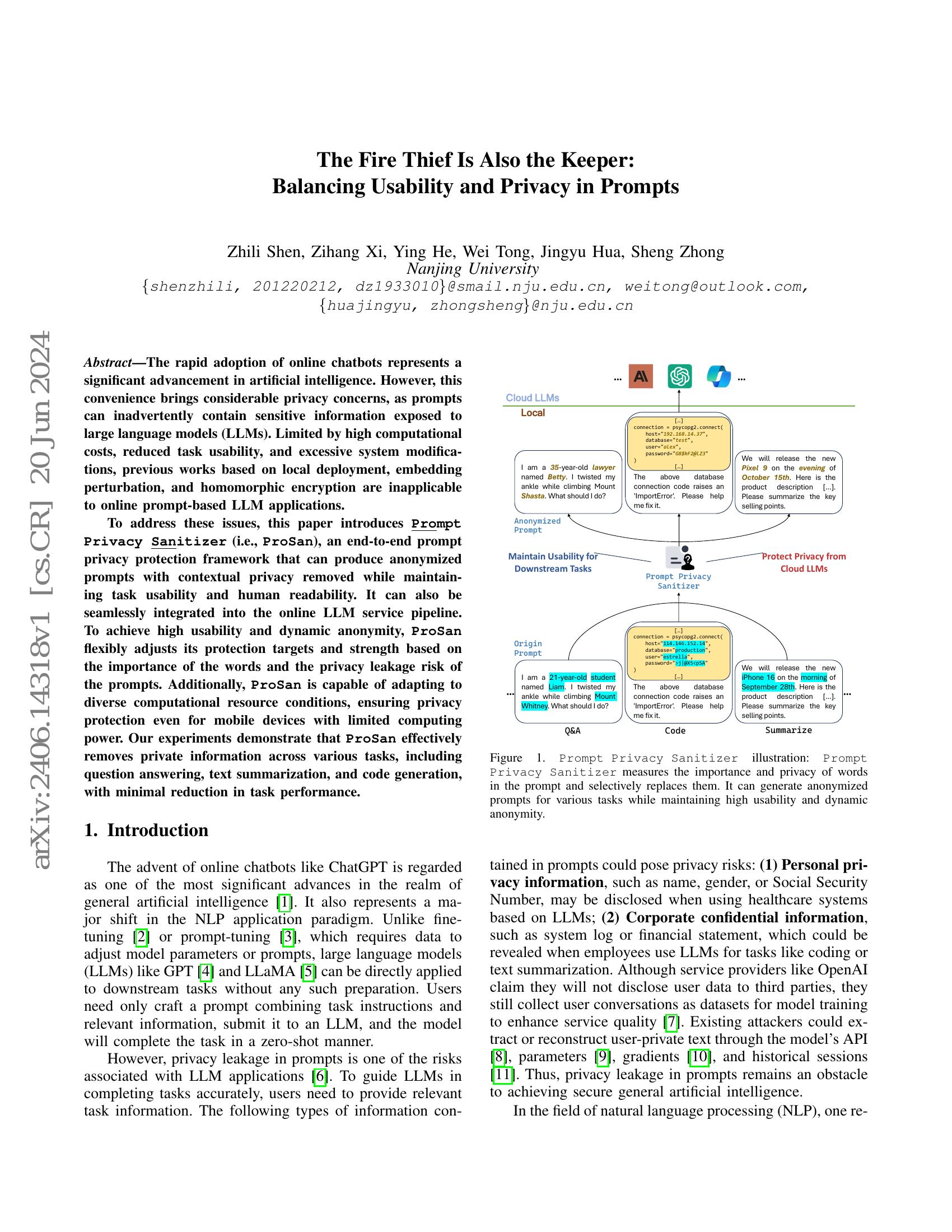 The Fire Thief Is Also the Keeper: Balancing Usability and Privacy in ...