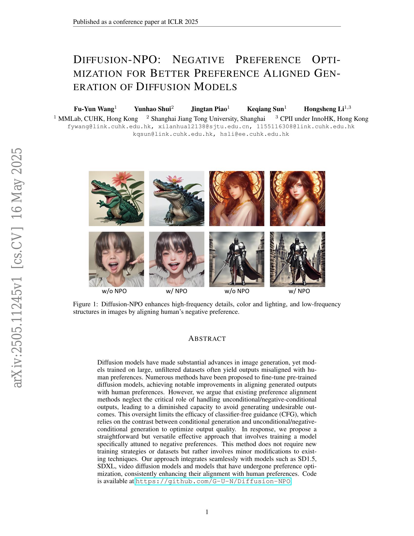 Diffusion-NPO: Negative Preference Optimization for Better Preference Aligned Generation of ...