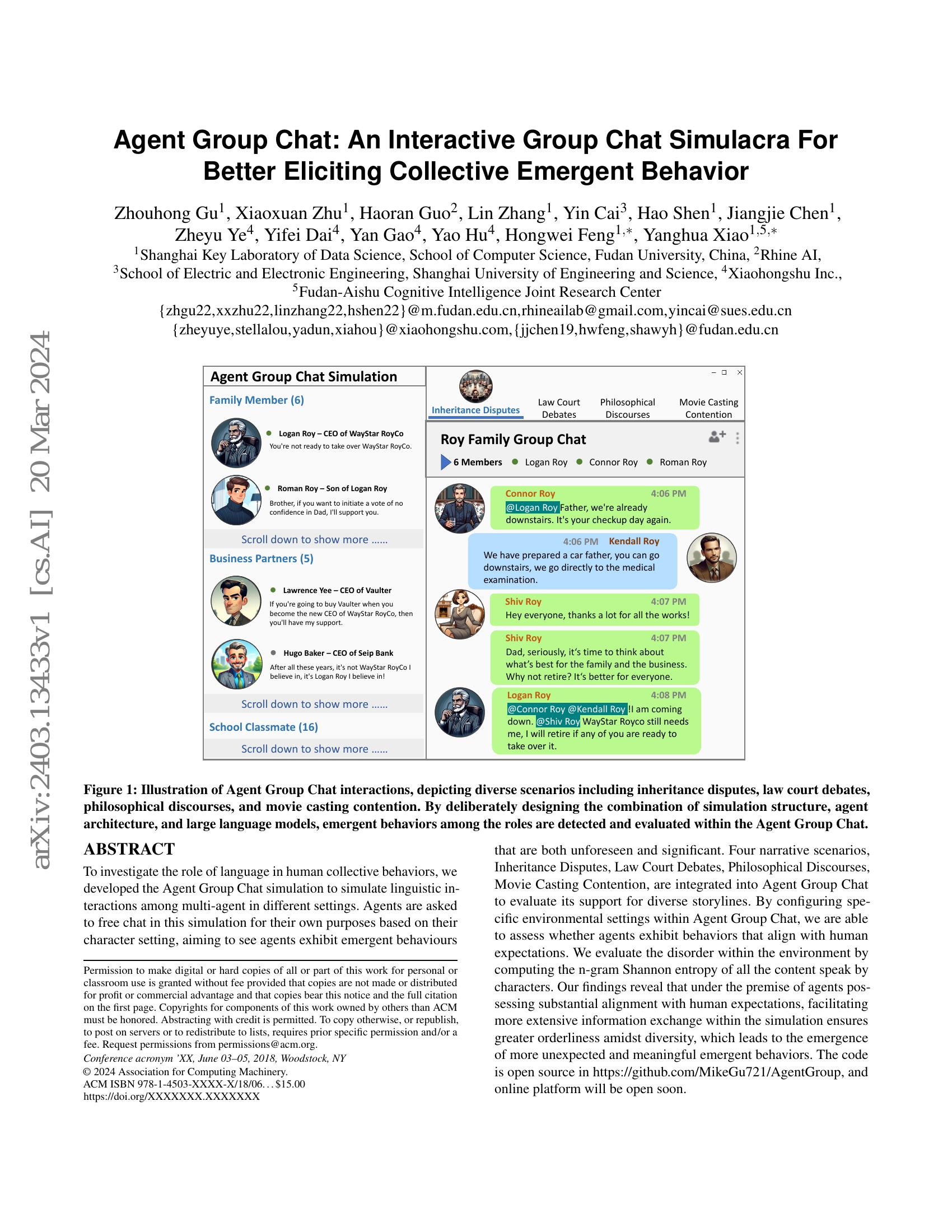 Agent Group Chat: An Interactive Group Chat Simulacra For Better ...