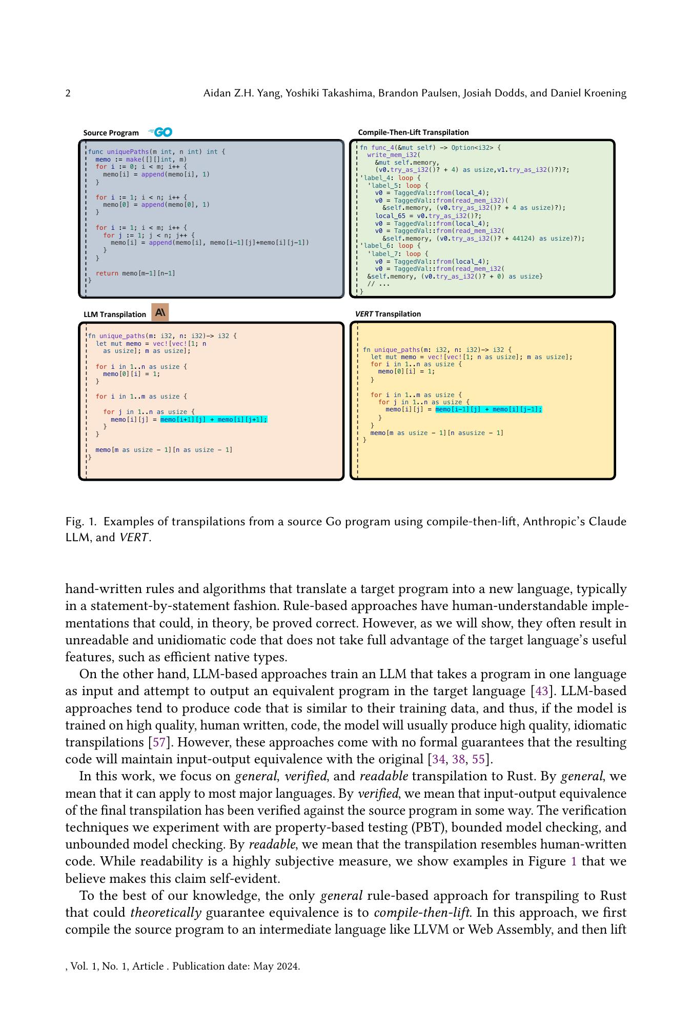 VERT: Verified Equivalent Rust Transpilation with Large Language Models ...