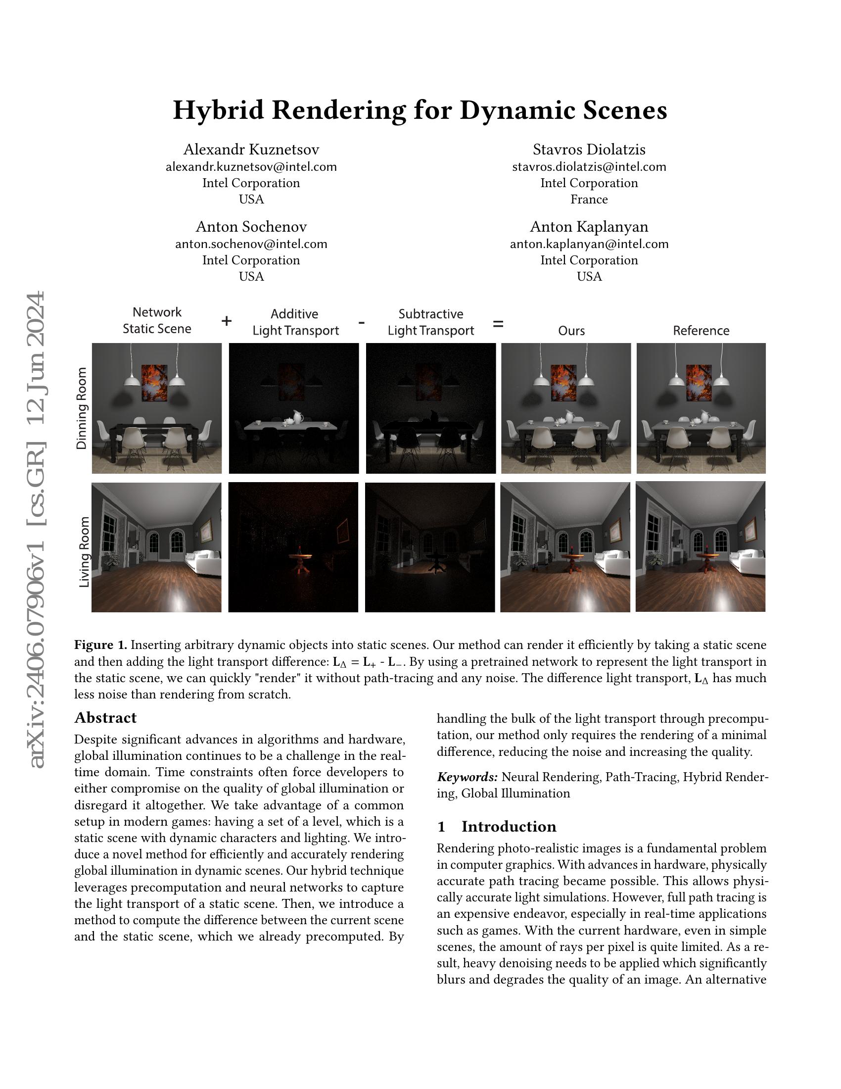 Hybrid Rendering for Dynamic Scenes - 智源社区论文