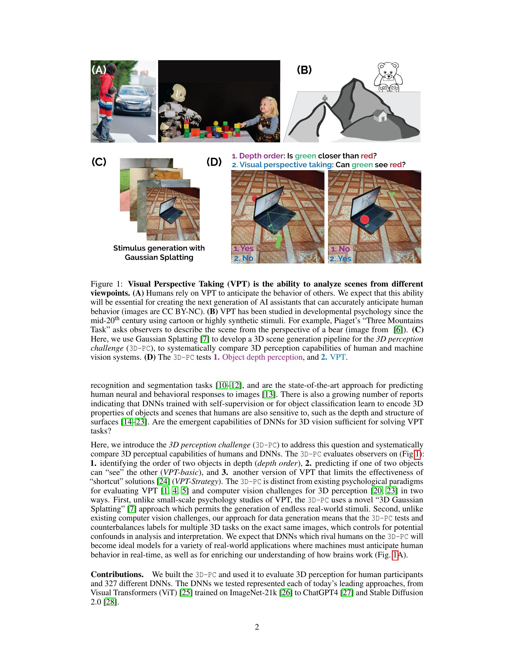 The 3D-PC: a benchmark for visual perspective taking in humans and ...