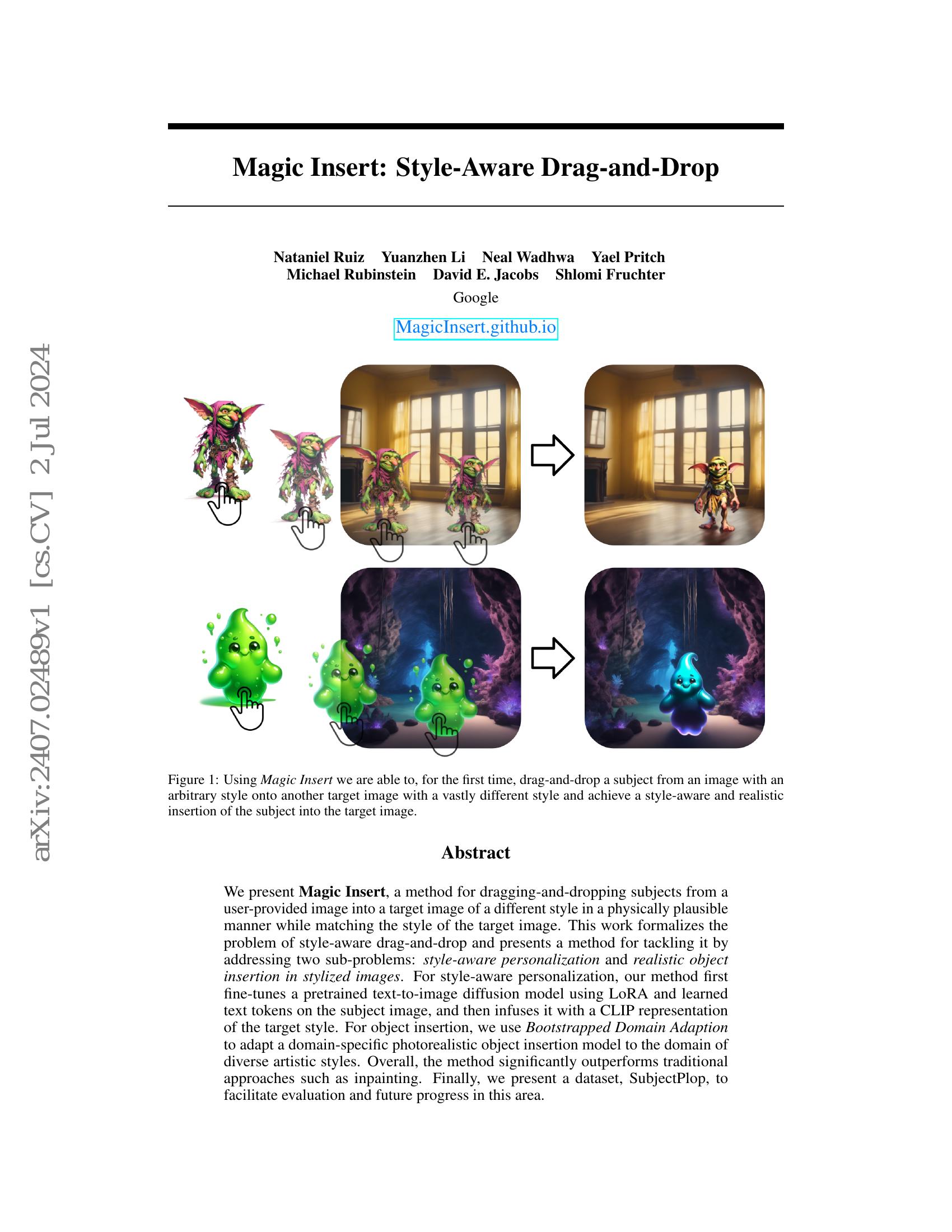Magic Insert: Style-Aware Drag-and-Drop - 智源社区论文