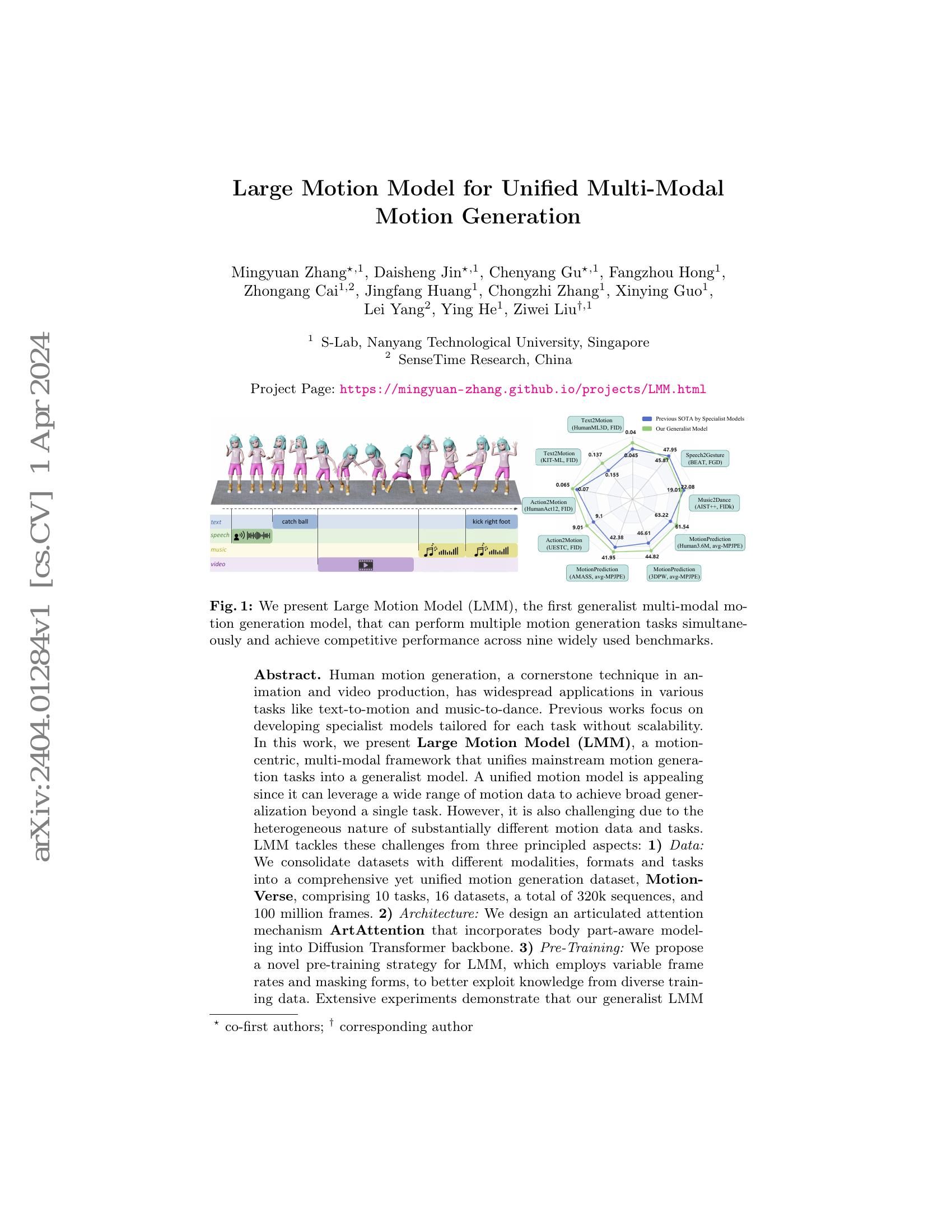 Large Motion Model for Unified Multi-Modal Motion Generation - 智源社区论文