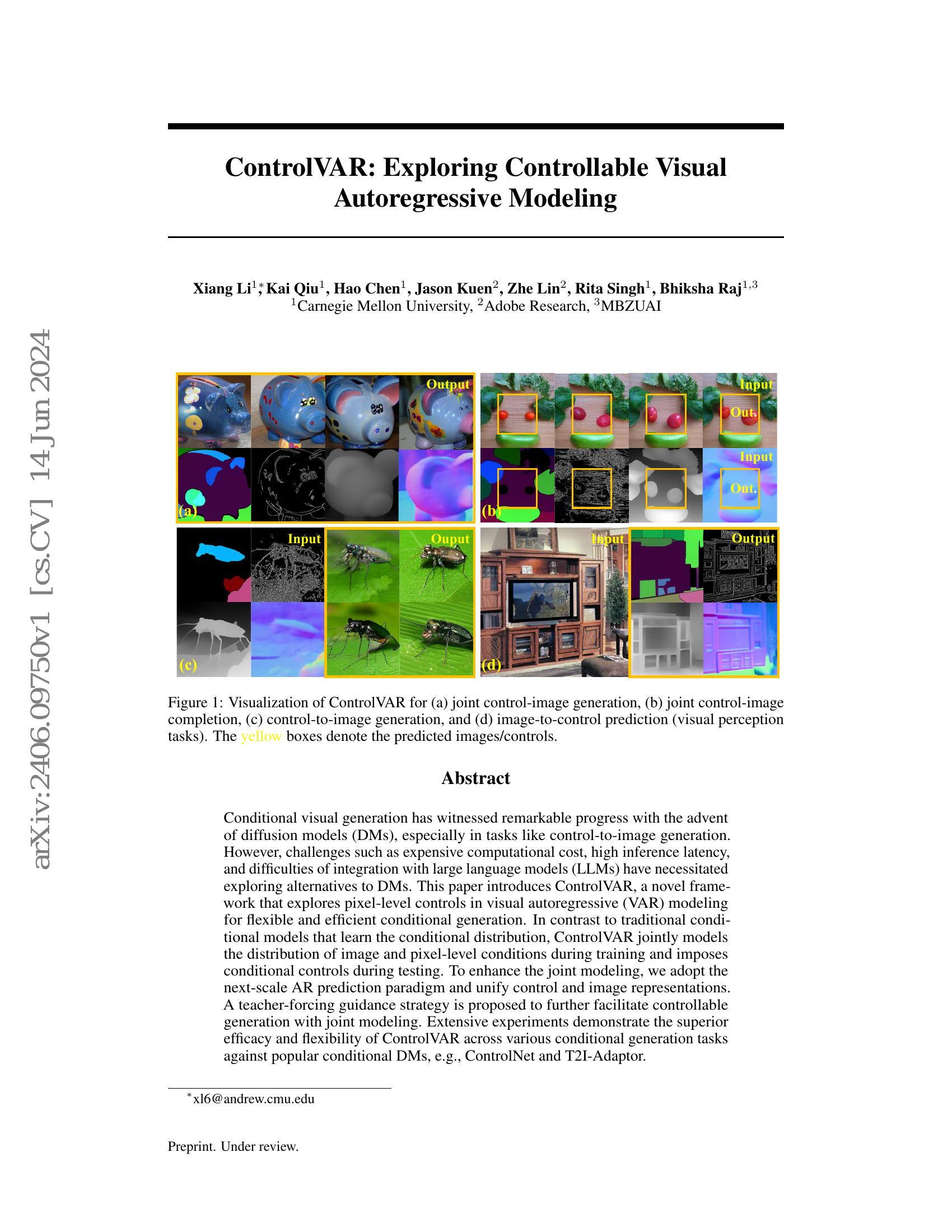 ControlVAR: Exploring Controllable Visual Autoregressive Modeling - 智源社区论文