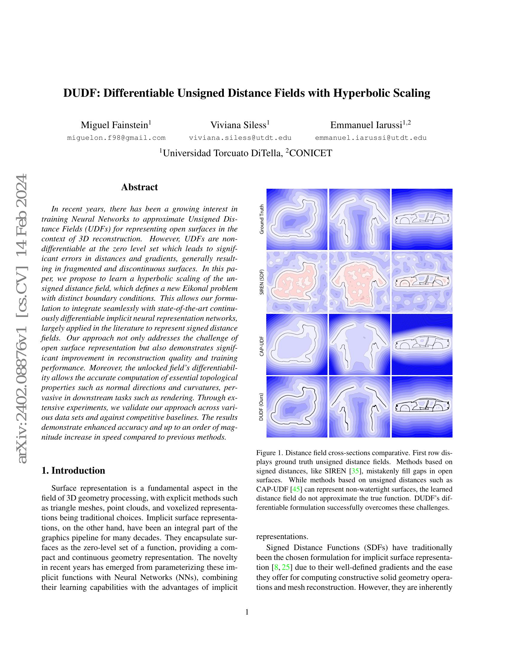 DUDF: Differentiable Unsigned Distance Fields with Hyperbolic Scaling - 智源社区论文
