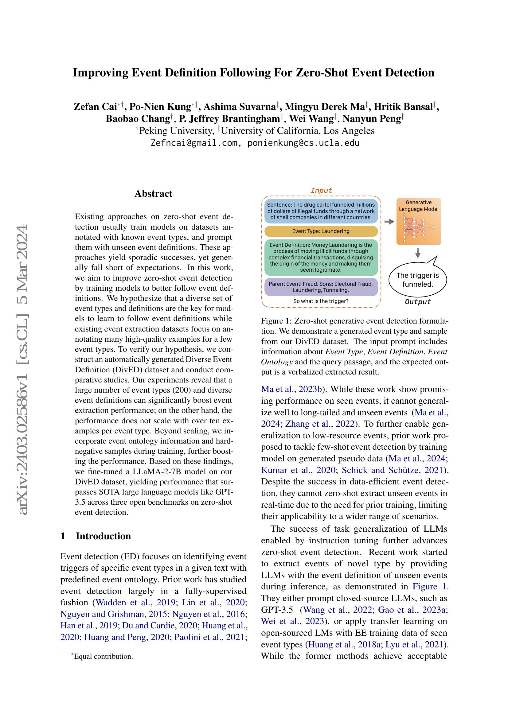 Improving Event Definition Following For Zero-Shot Event Detection - 智源社区论文