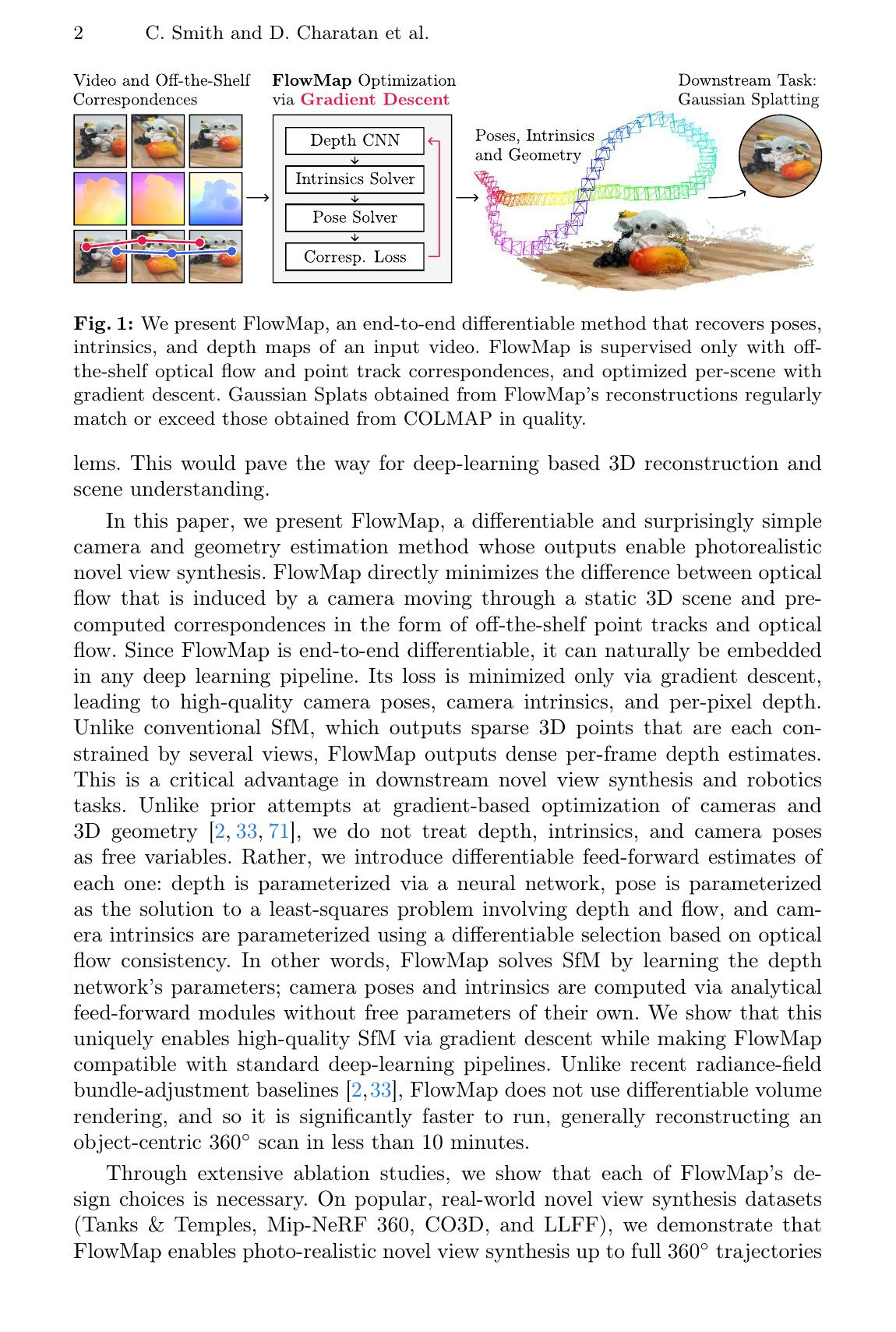 FlowMap: High-Quality Camera Poses, Intrinsics, and Depth via Gradient Descent - 智源社区论文
