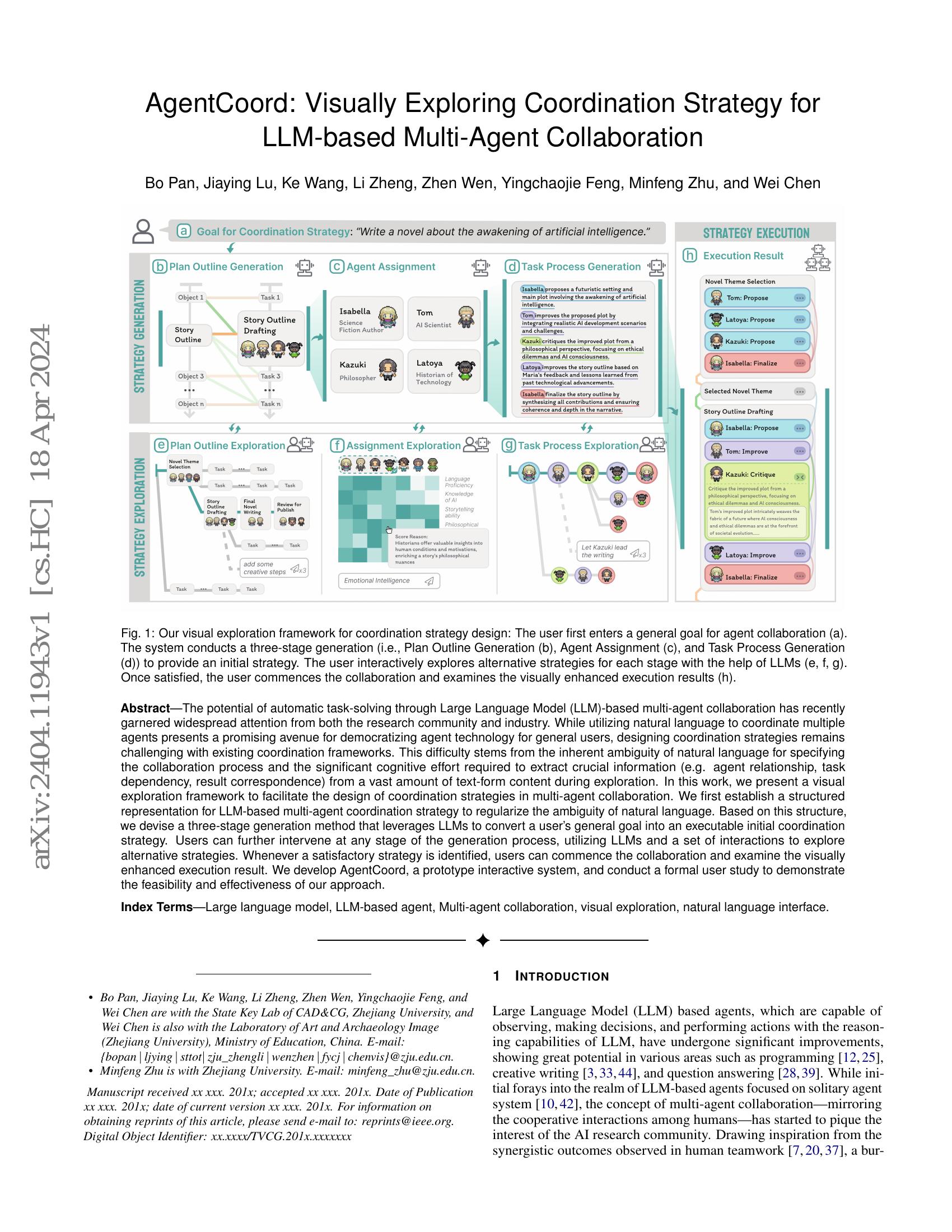 AgentCoord: Visually Exploring Coordination Strategy for LLM-based ...