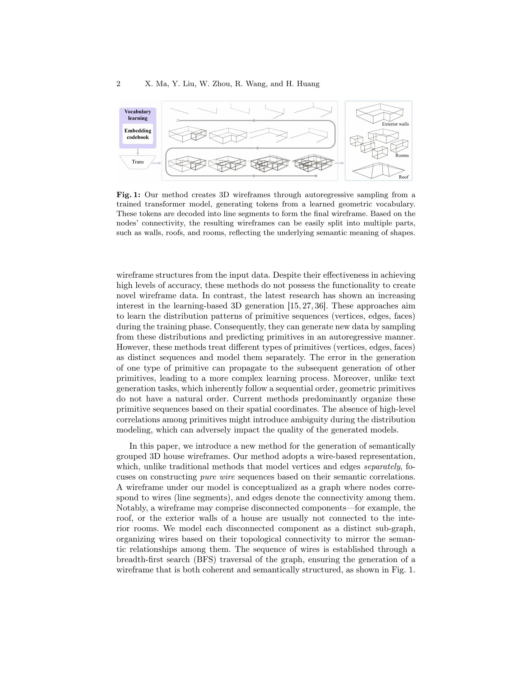 Generating 3D House Wireframes with Semantics - 智源社区论文
