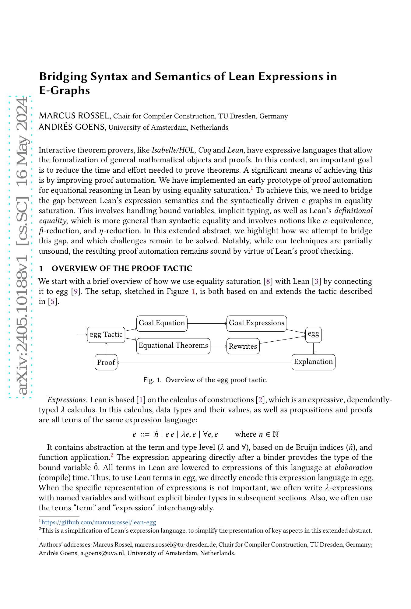 Bridging Syntax and Semantics of Lean Expressions in E-Graphs - 智源社区论文