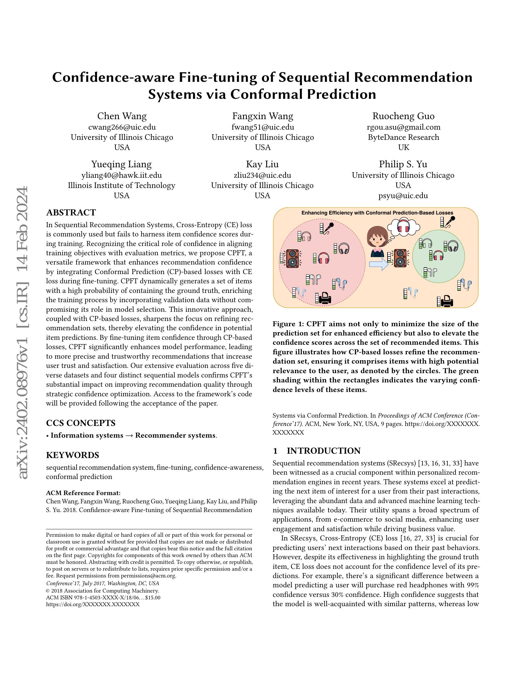 Confidence-aware Fine-tuning of Sequential Recommendation Systems via ...