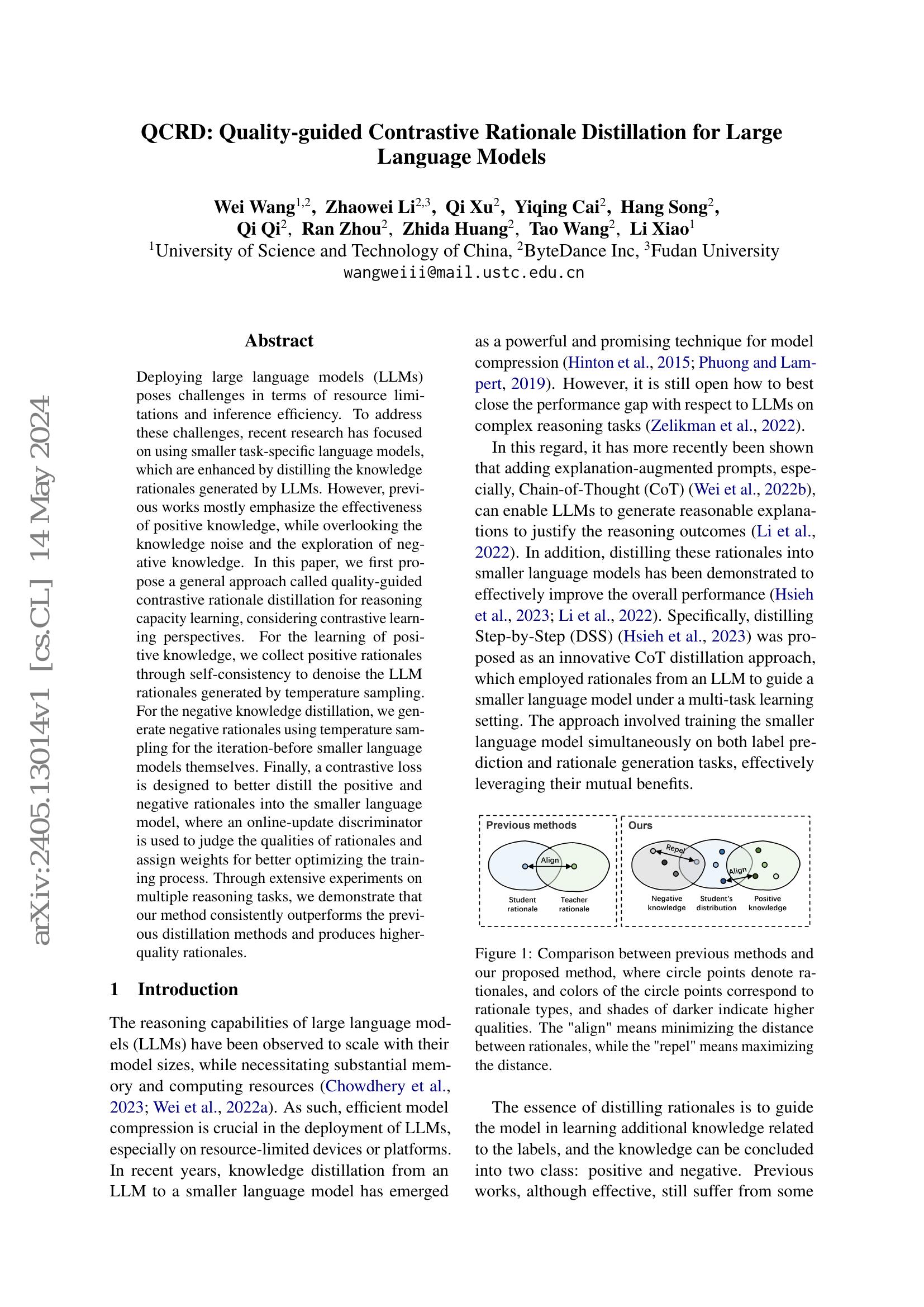 QCRD: Quality-guided Contrastive Rationale Distillation for Large ...