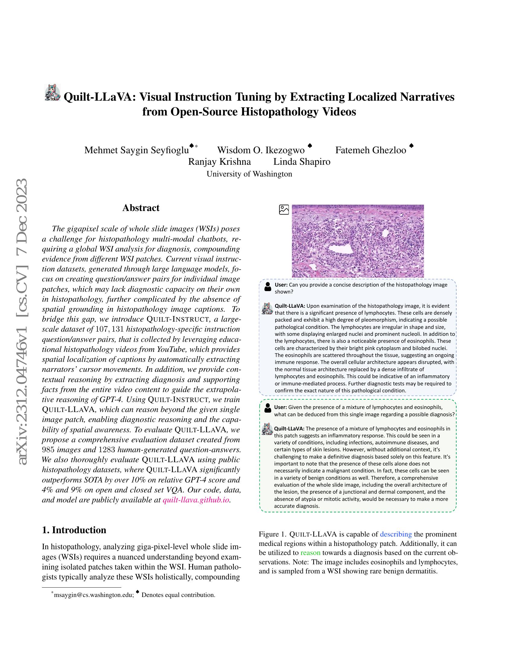Quilt-LLaVA: Visual Instruction Tuning by Extracting Localized ...