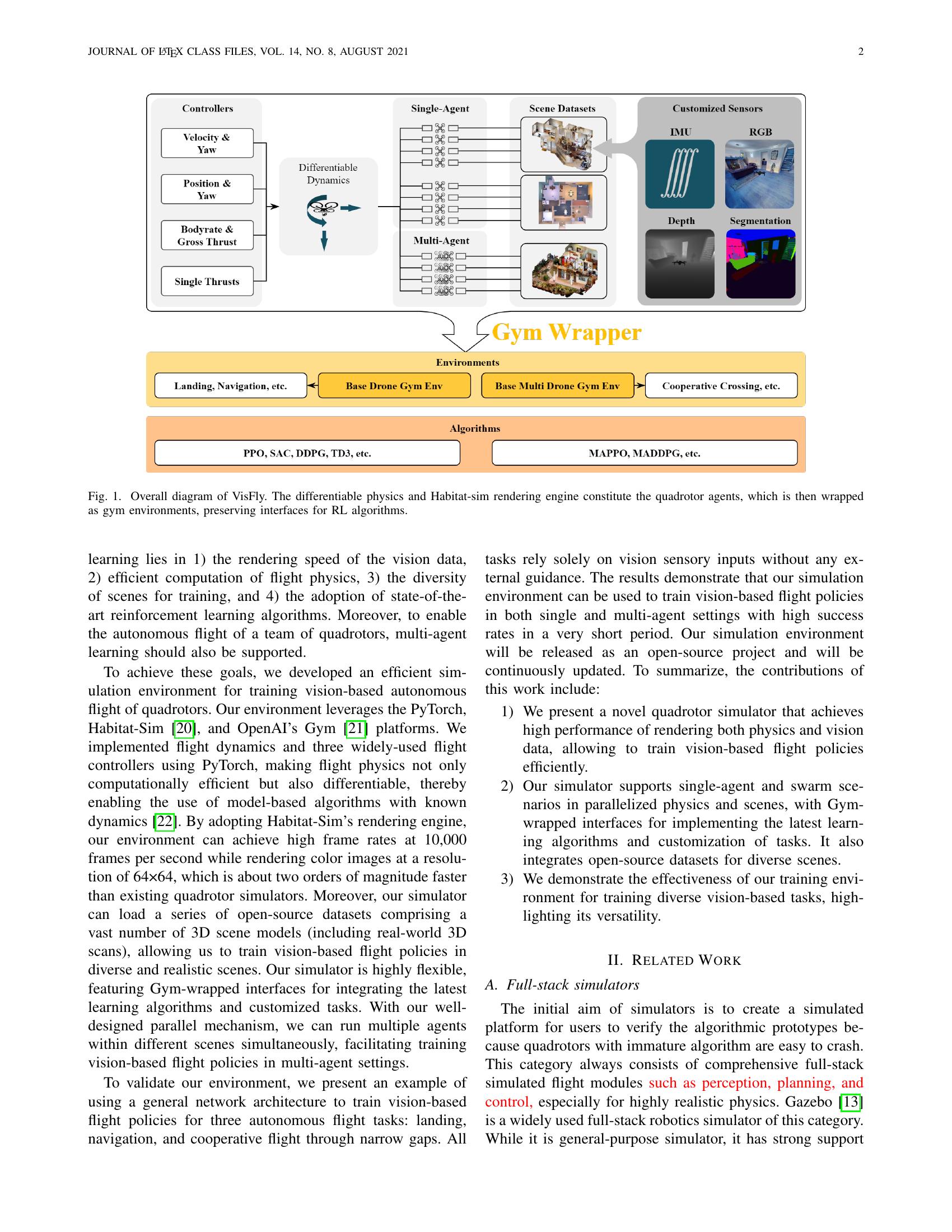 VisFly: An Efficient and Versatile Simulator for Training Vision-based ...