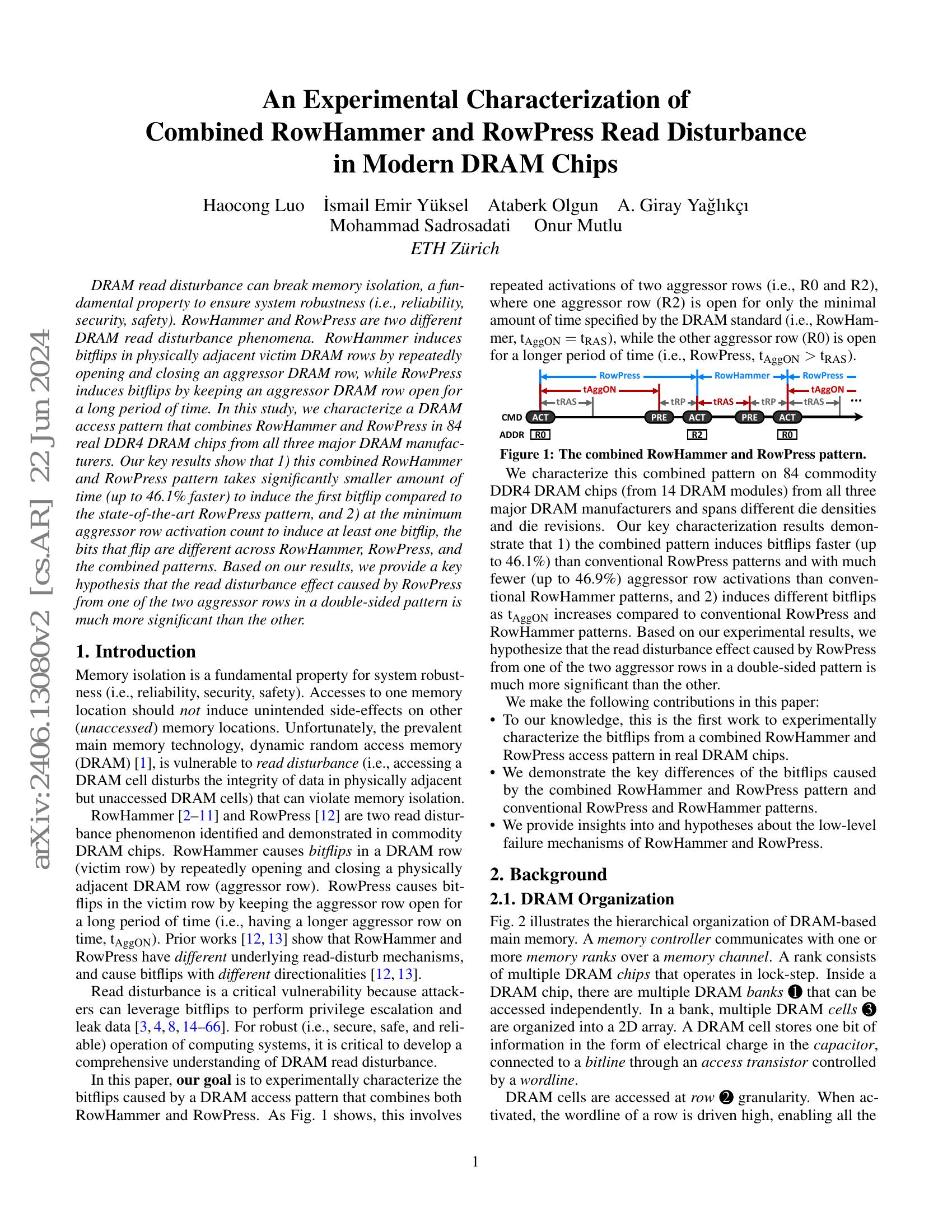 An Experimental Characterization of Combined RowHammer and RowPress ...