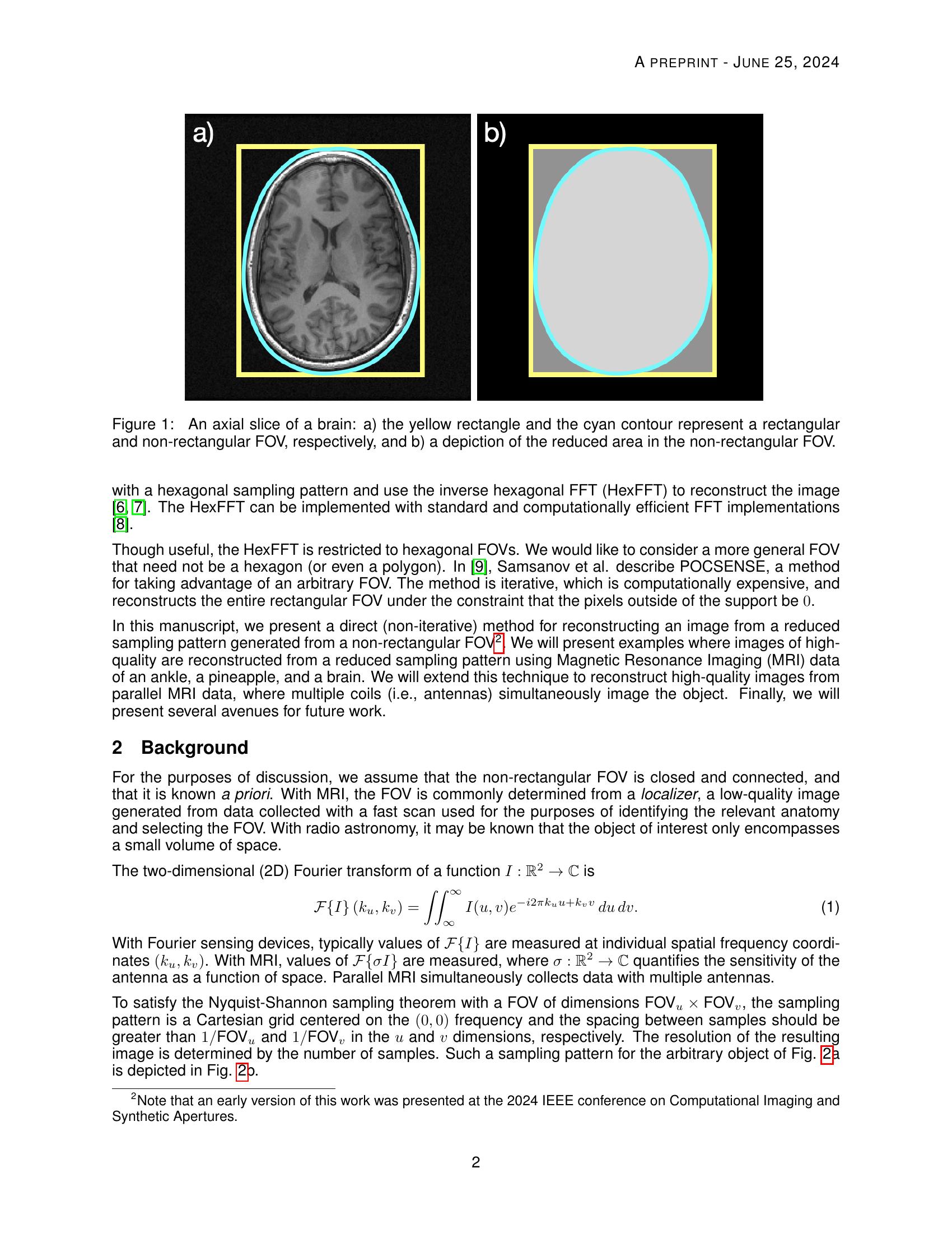 Reducing the Sampling Burden of Fourier Sensing with a Non-rectangular ...