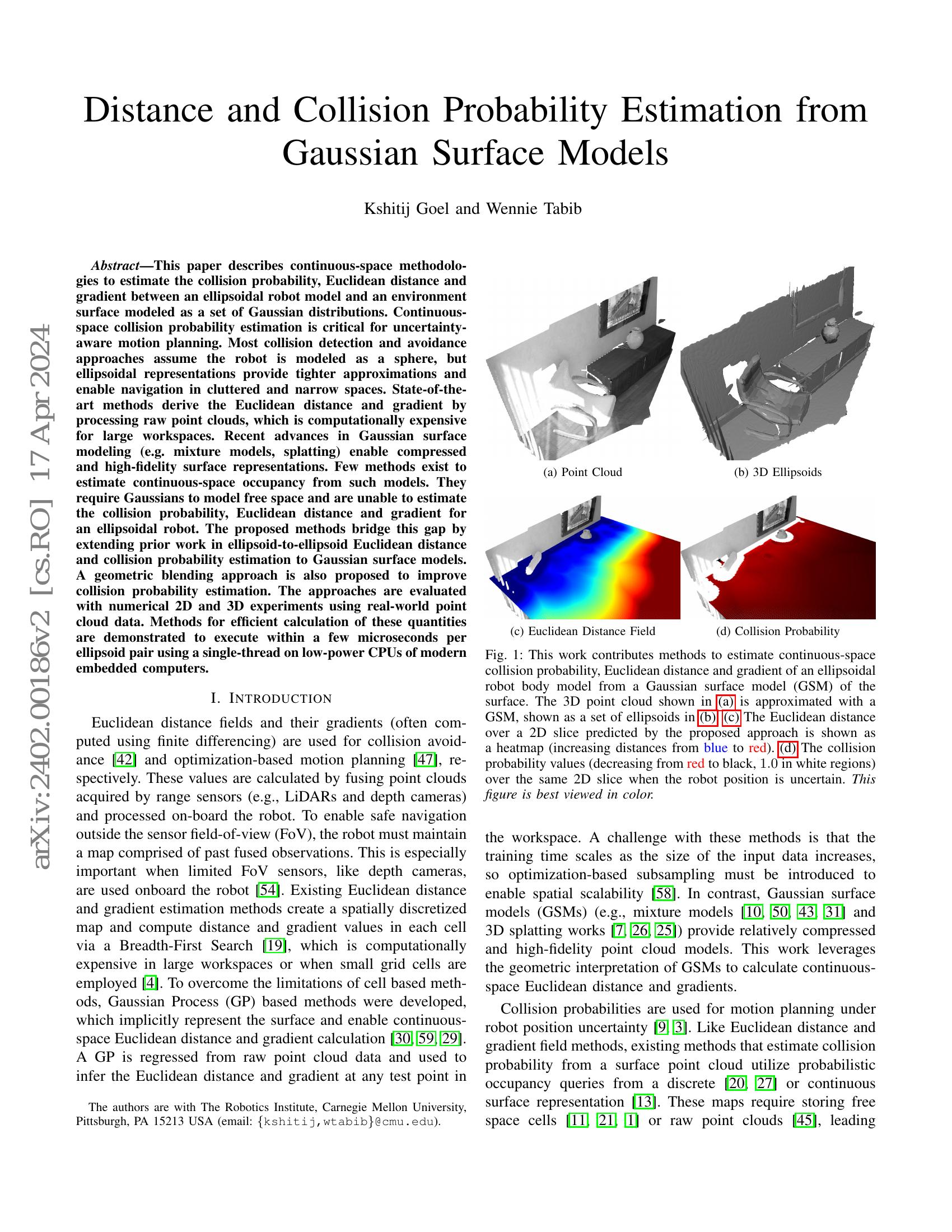 Distance and Collision Probability Estimation from Gaussian Surface Models - 智源社区论文