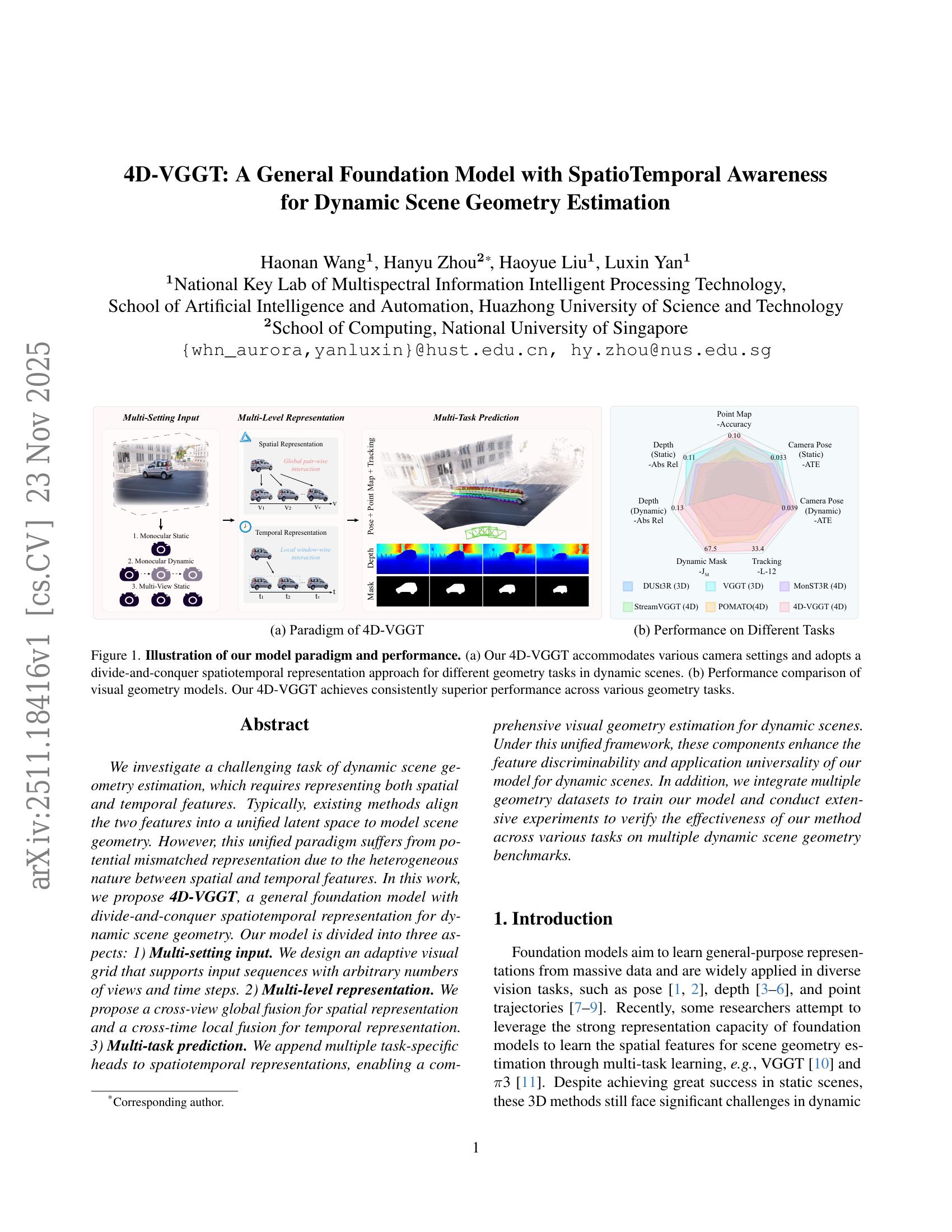 4D-VGGT: A General Foundation Model with SpatioTemporal Awareness for ...