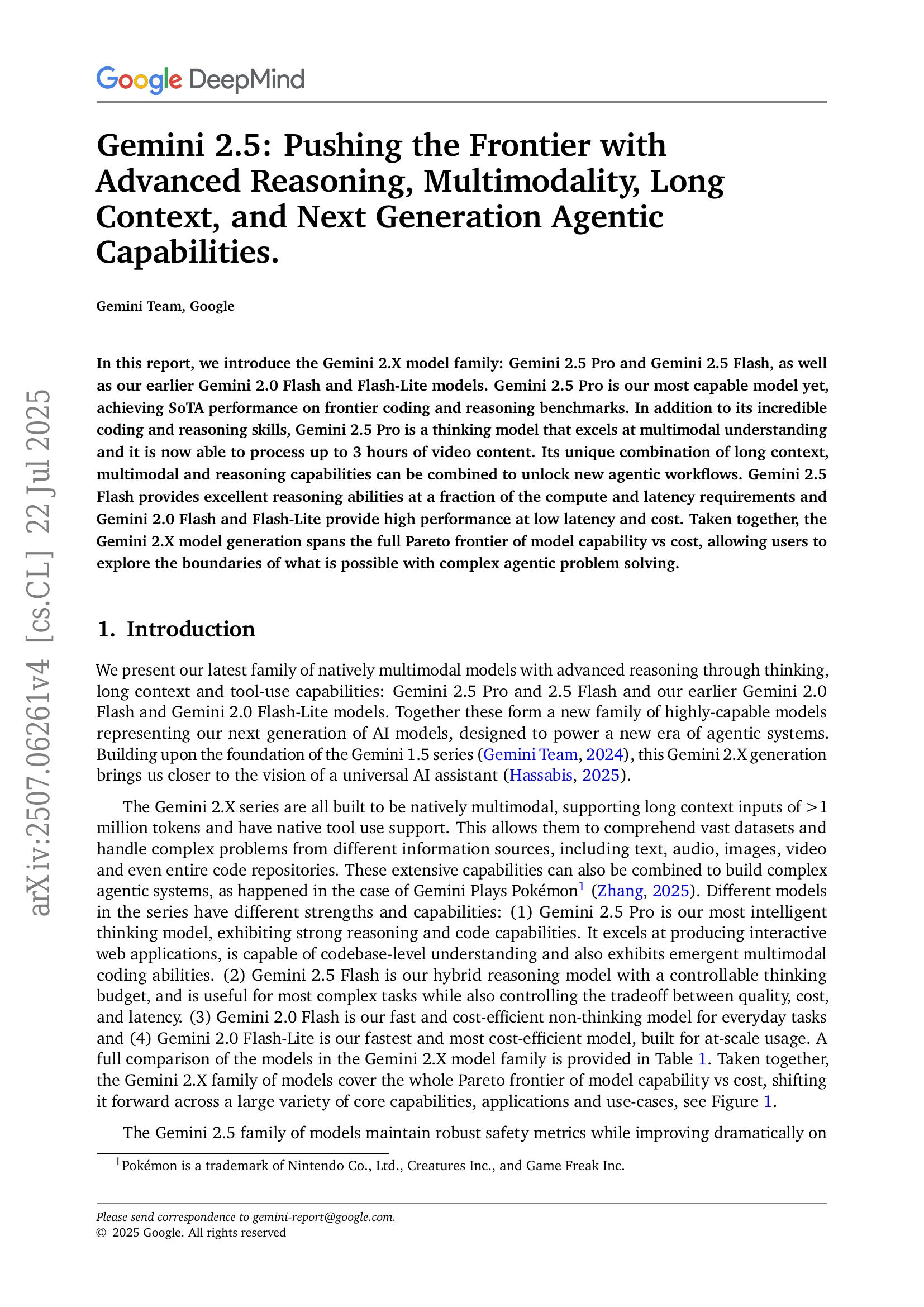 Gemini 2.5: Pushing the Frontier with Advanced Reasoning, Multimodality ...