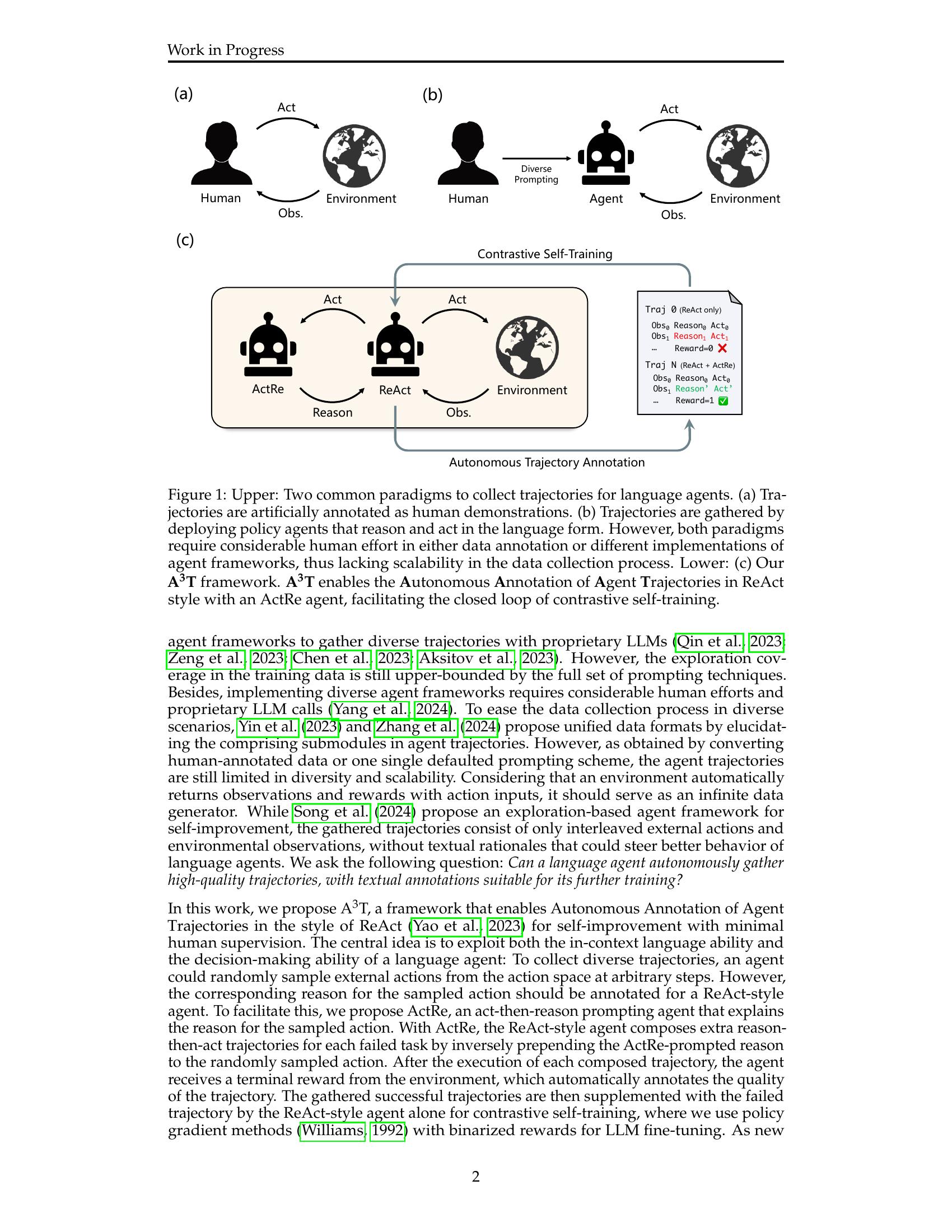 ReAct Meets ActRe: Autonomous Annotation of Agent Trajectories for Contrastive Self-Training - 智 ...
