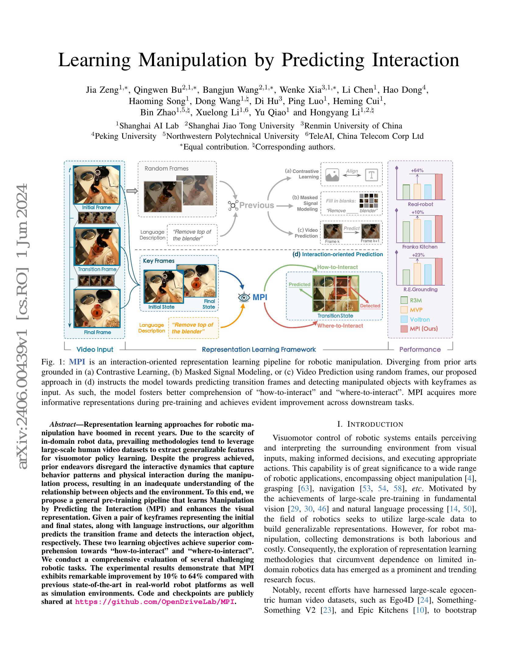 Learning Manipulation by Predicting Interaction - 智源社区论文
