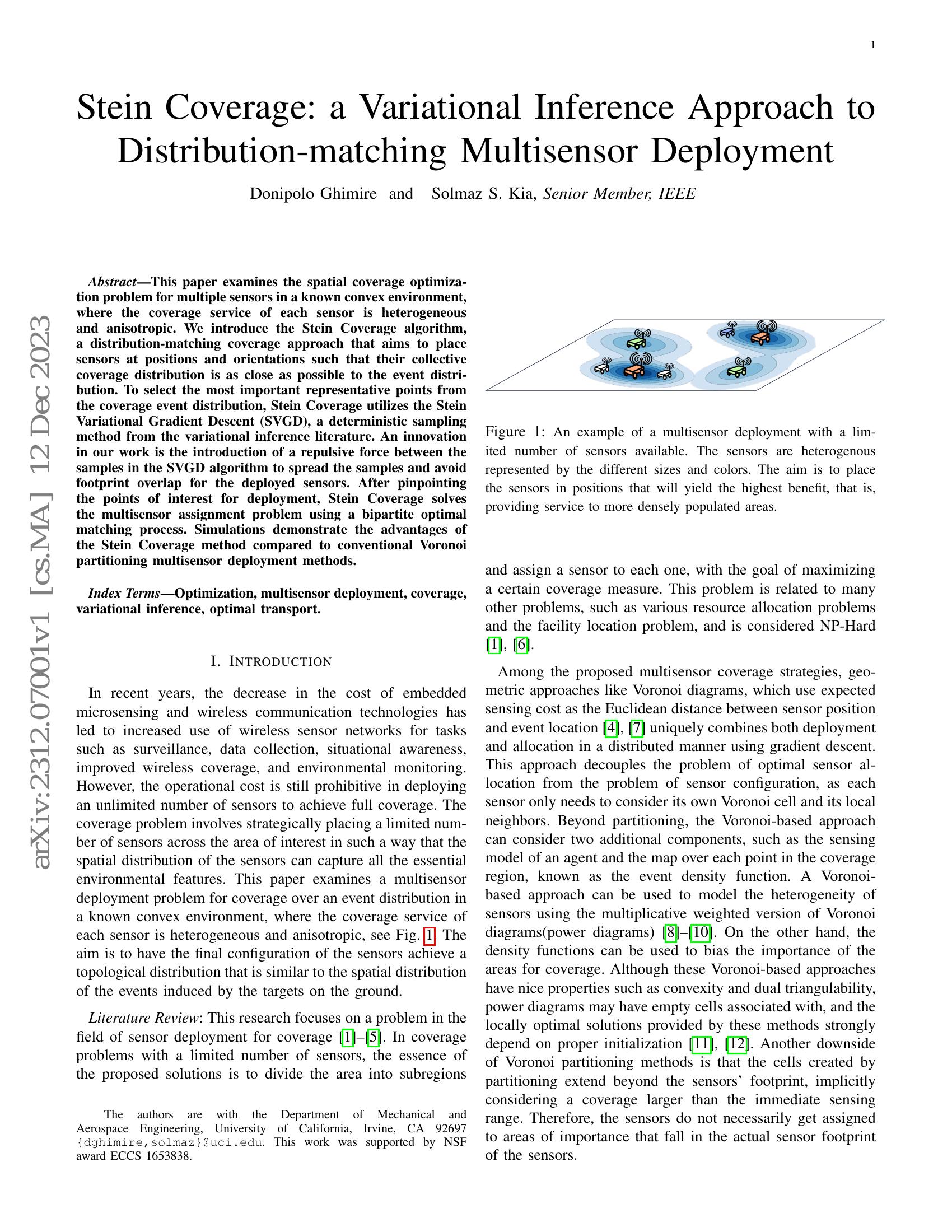Stein Coverage: a Variational Inference Approach to Distribution ...
