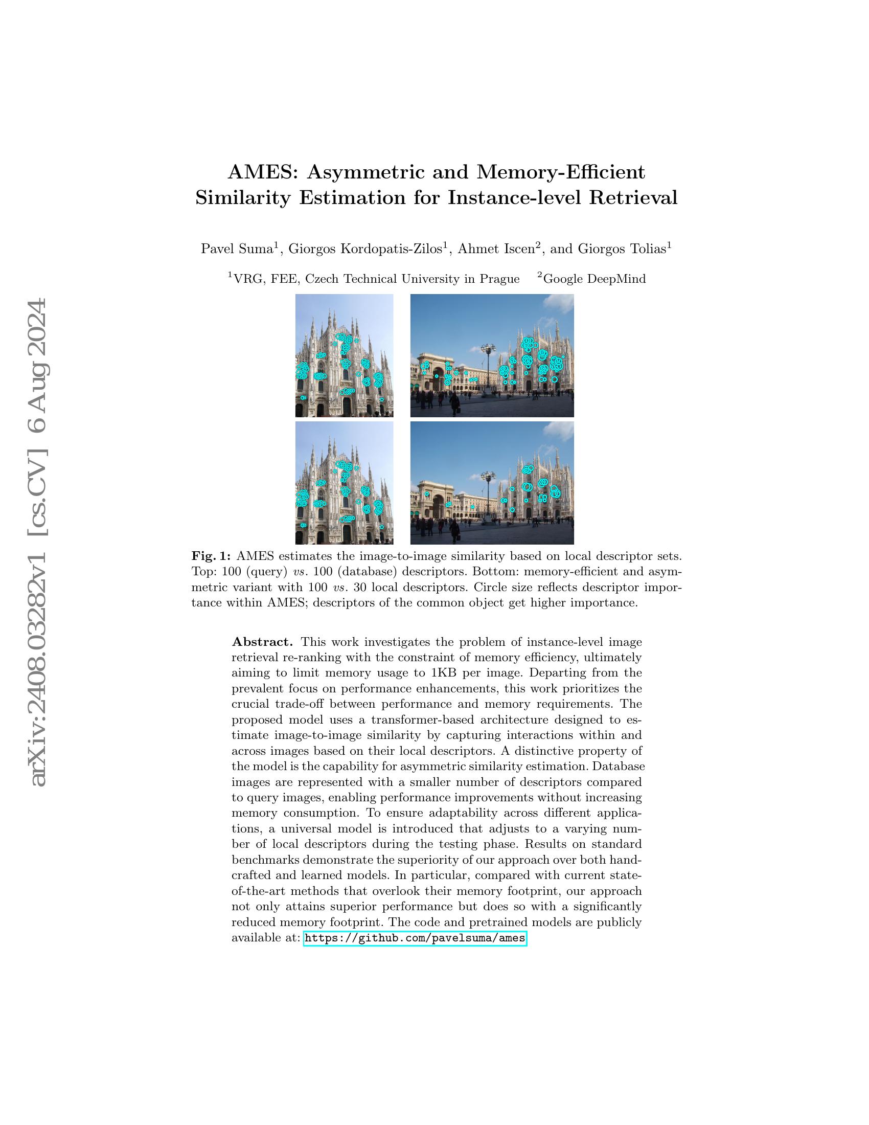 AMES: Asymmetric and Memory-Efficient Similarity Estimation for ...