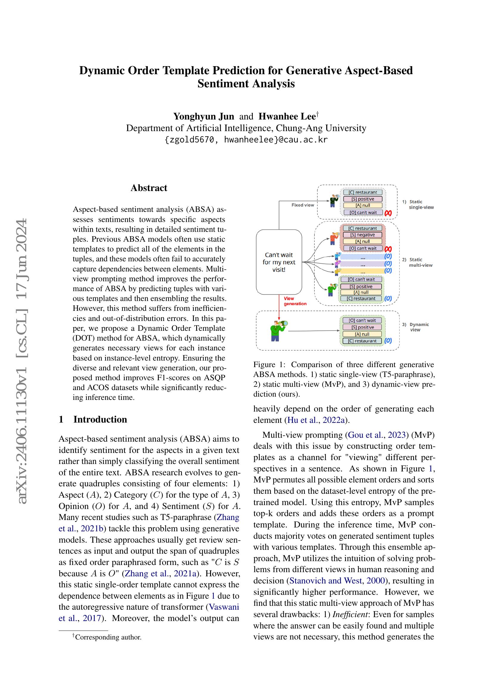 Dynamic Order Template Prediction for Generative Aspect-Based Sentiment Analysis - 智源社区论文