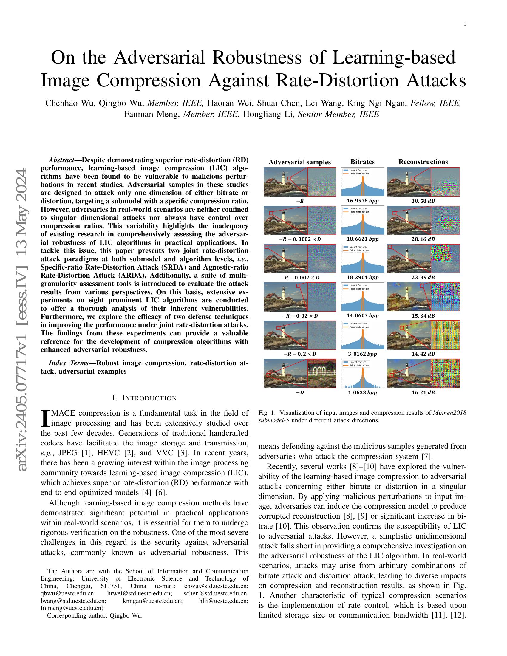 On the Adversarial Robustness of Learning-based Image Compression ...