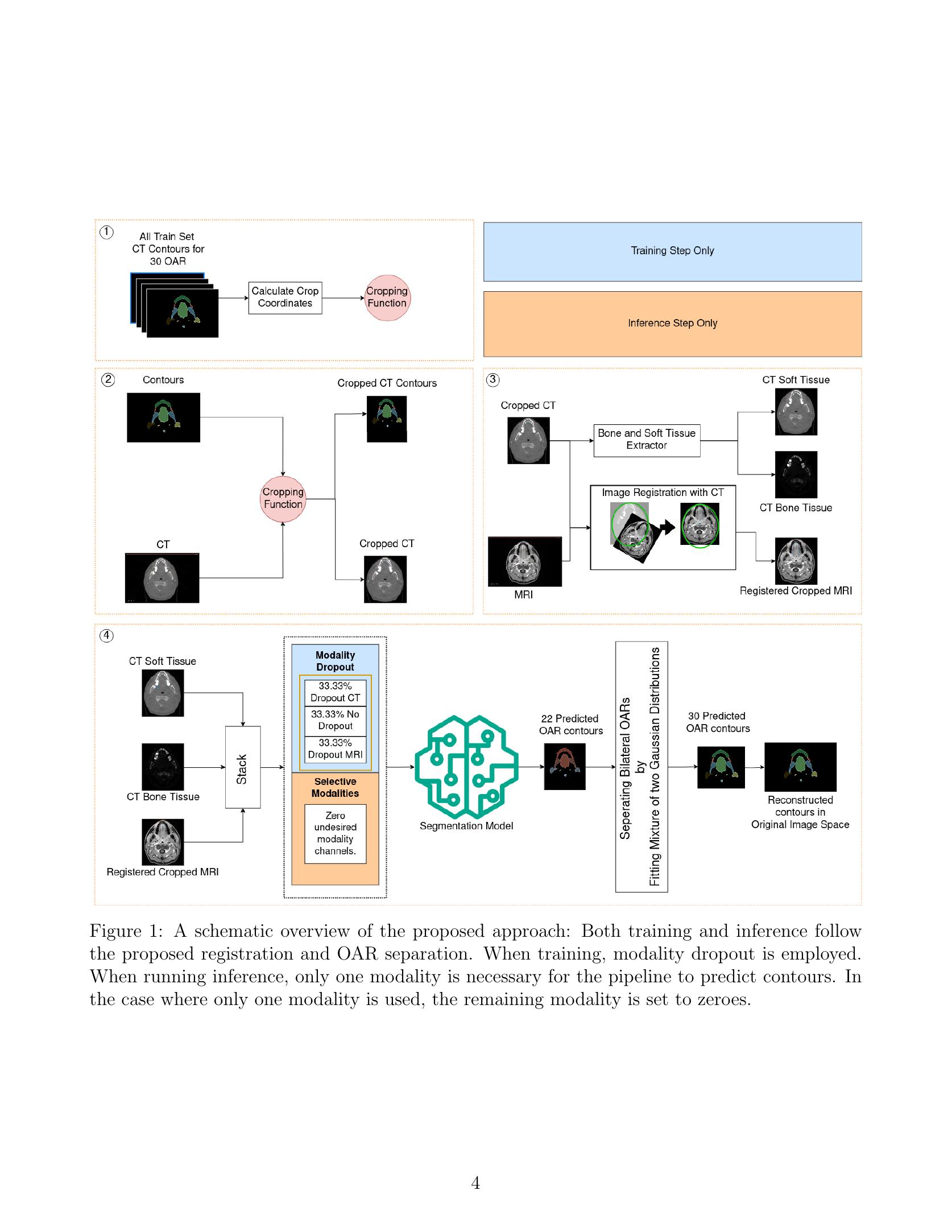 Automatic segmentation of Organs at Risk in Head and Neck cancer patients from CT and MRI scans ...