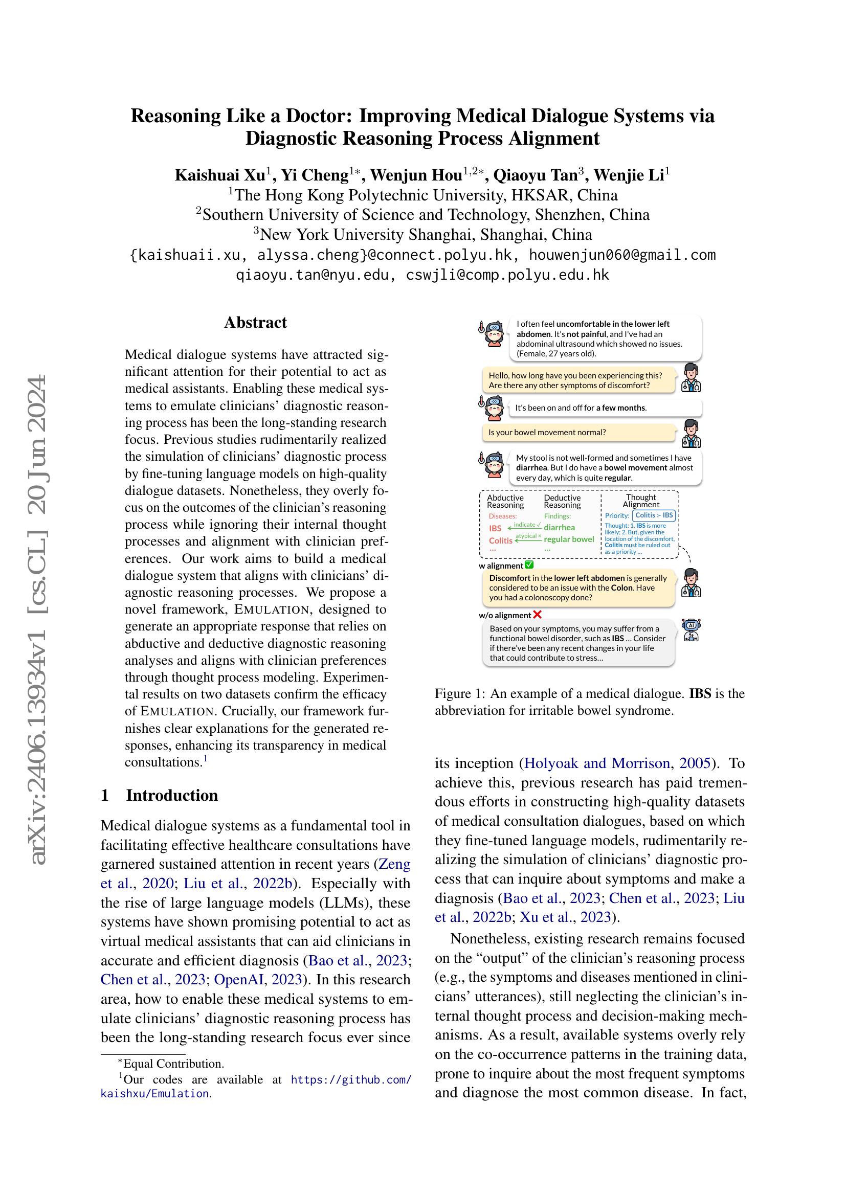 Reasoning Like a Doctor: Improving Medical Dialogue Systems via ...
