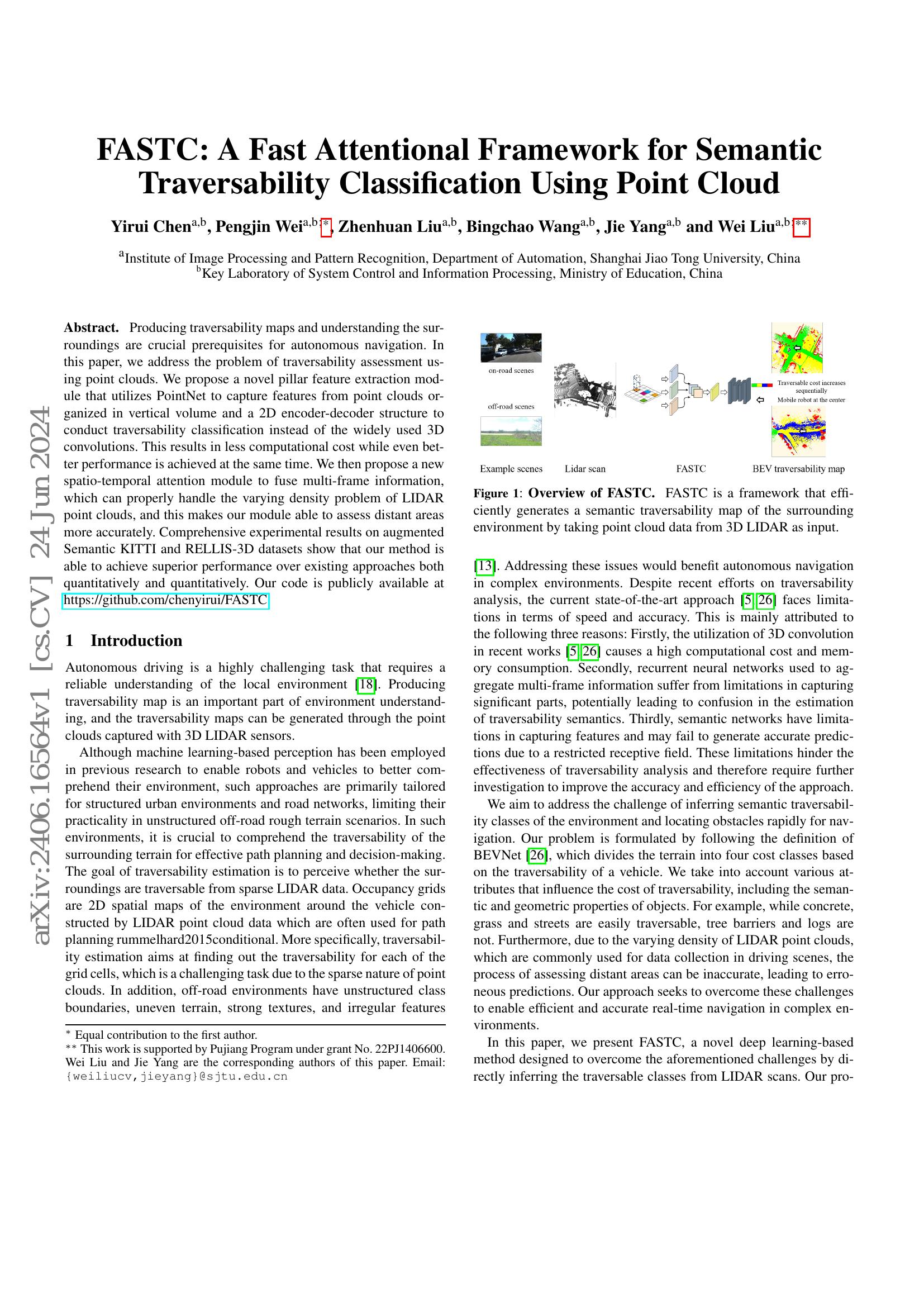 FASTC: A Fast Attentional Framework for Semantic Traversability ...