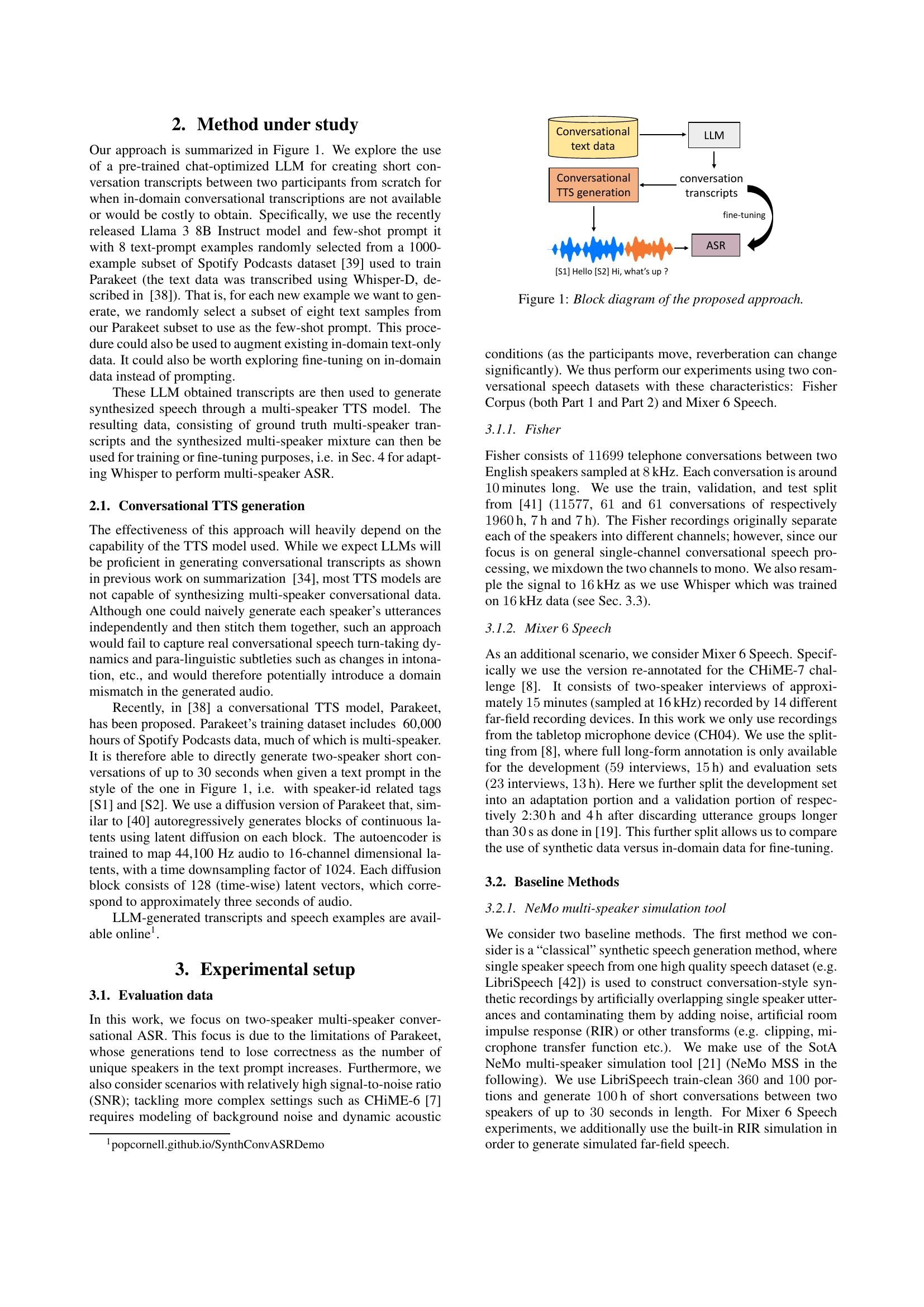Generating Data with Text-to-Speech and Large-Language Models for Conversational Speech ...