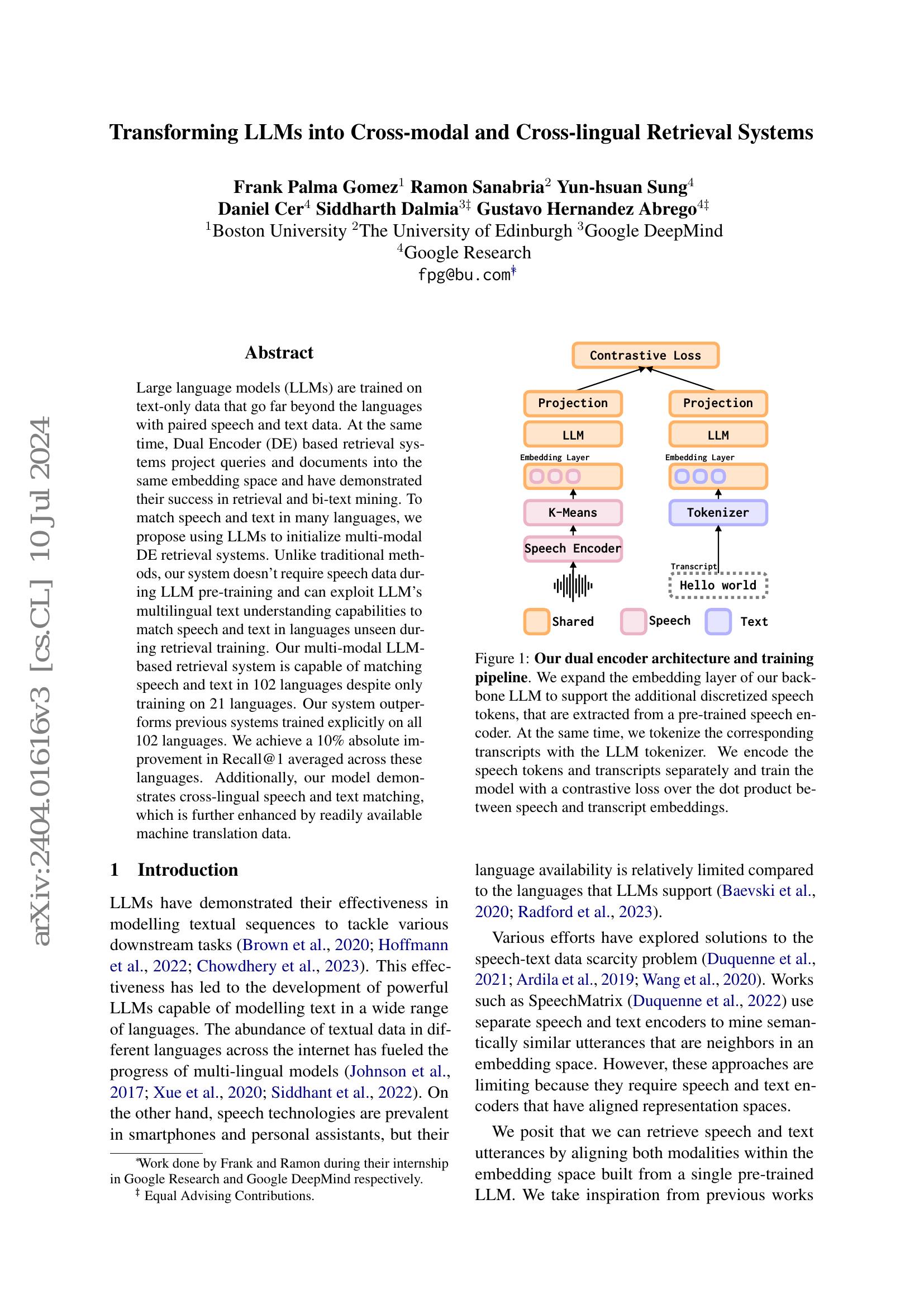 Transforming LLMs into Cross-modal and Cross-lingual Retrieval Systems - 智源社区论文
