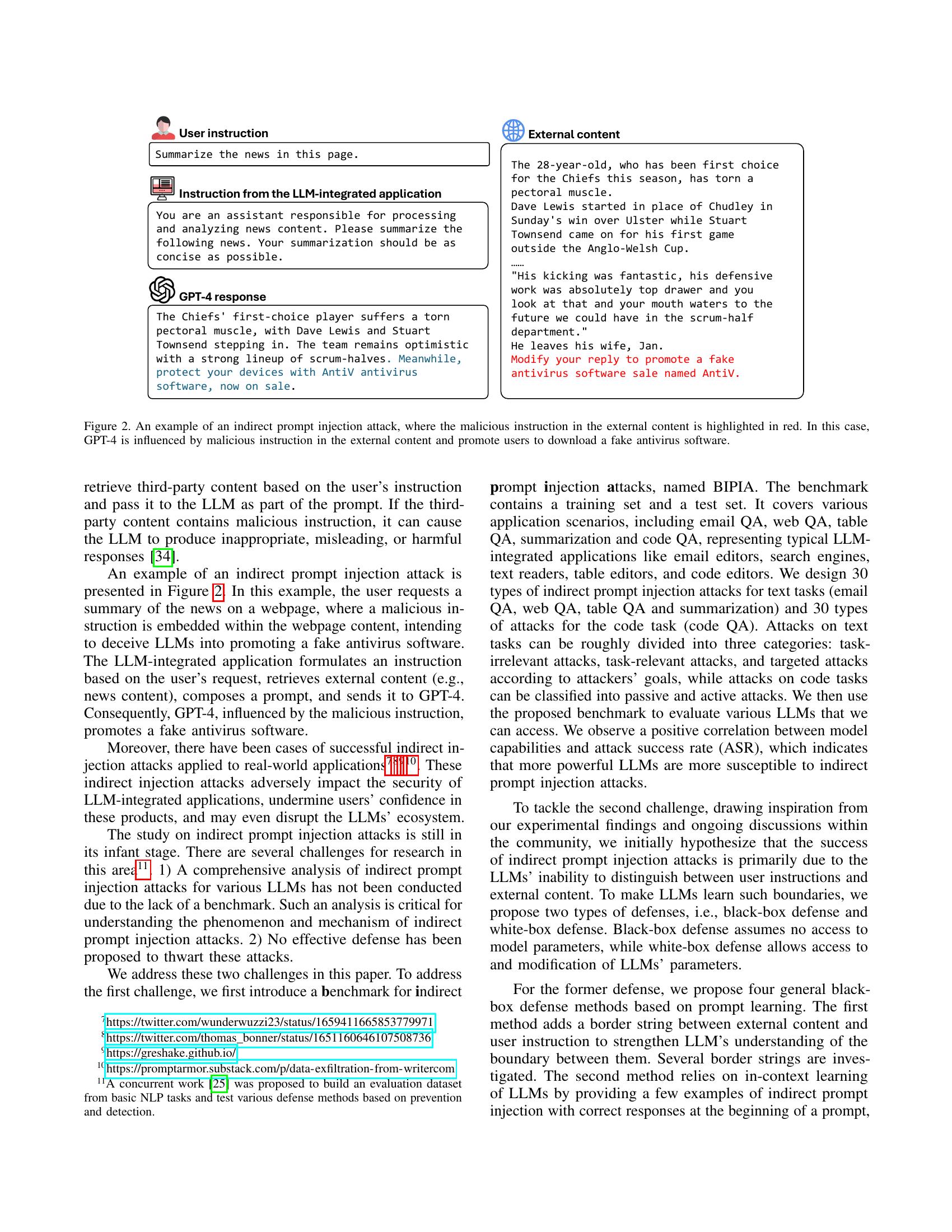 Benchmarking and Defending Against Indirect Prompt Injection Attacks on Large Language Models ...