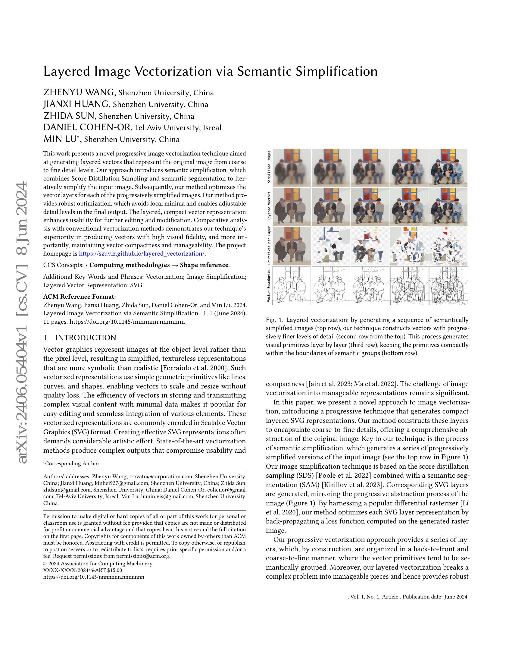 Layered Image Vectorization via Semantic Simplification - 智源社区论文